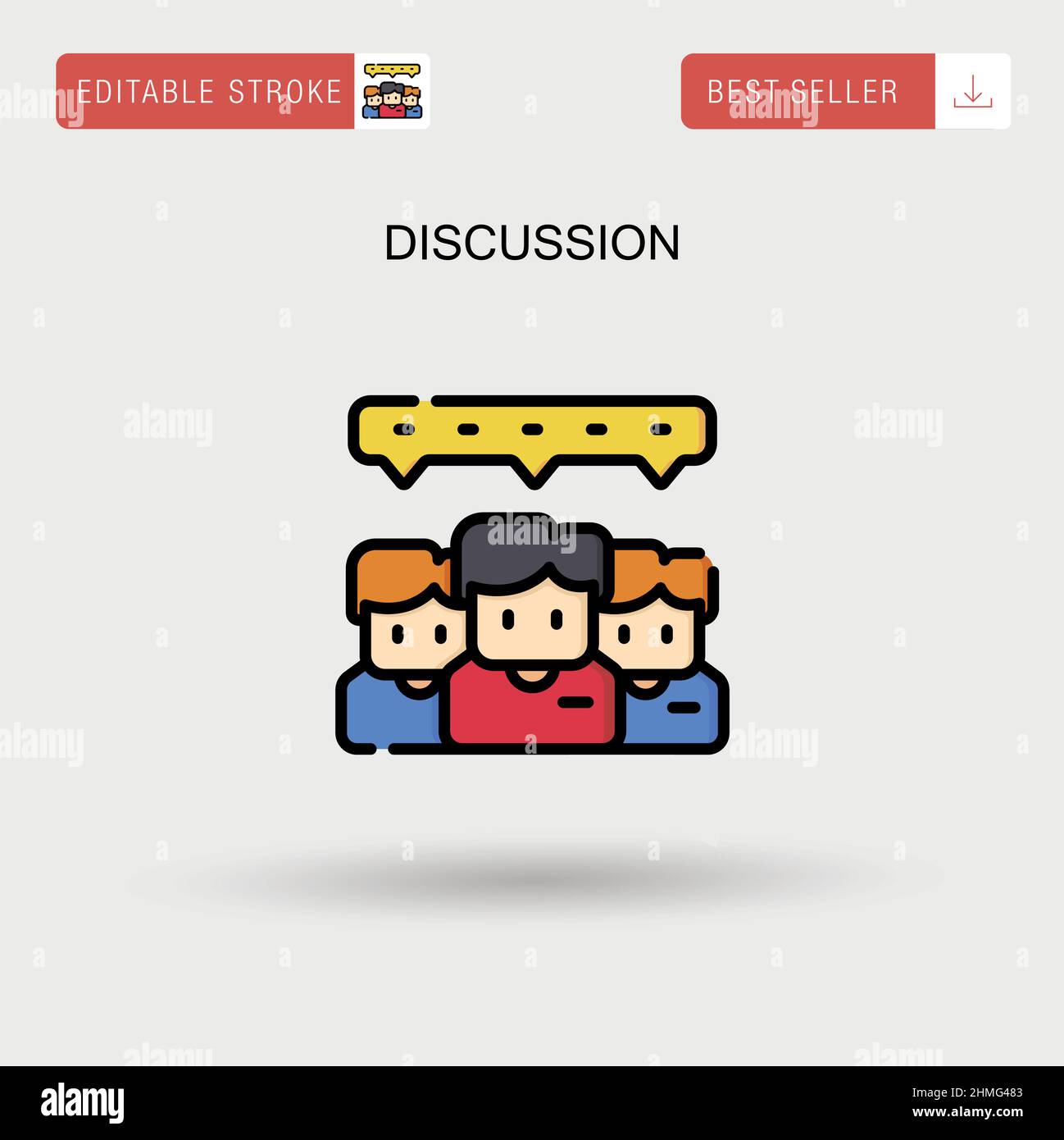 Group discussion icon hi-res stock photography and images - Alamy