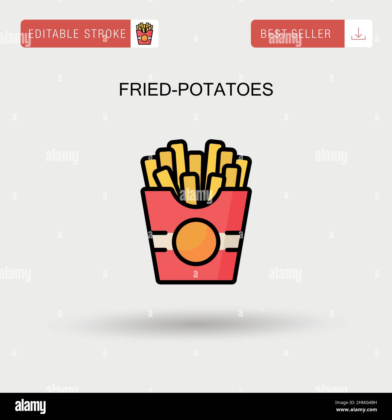 Golden fried potatoes Stock Vector Images - Alamy