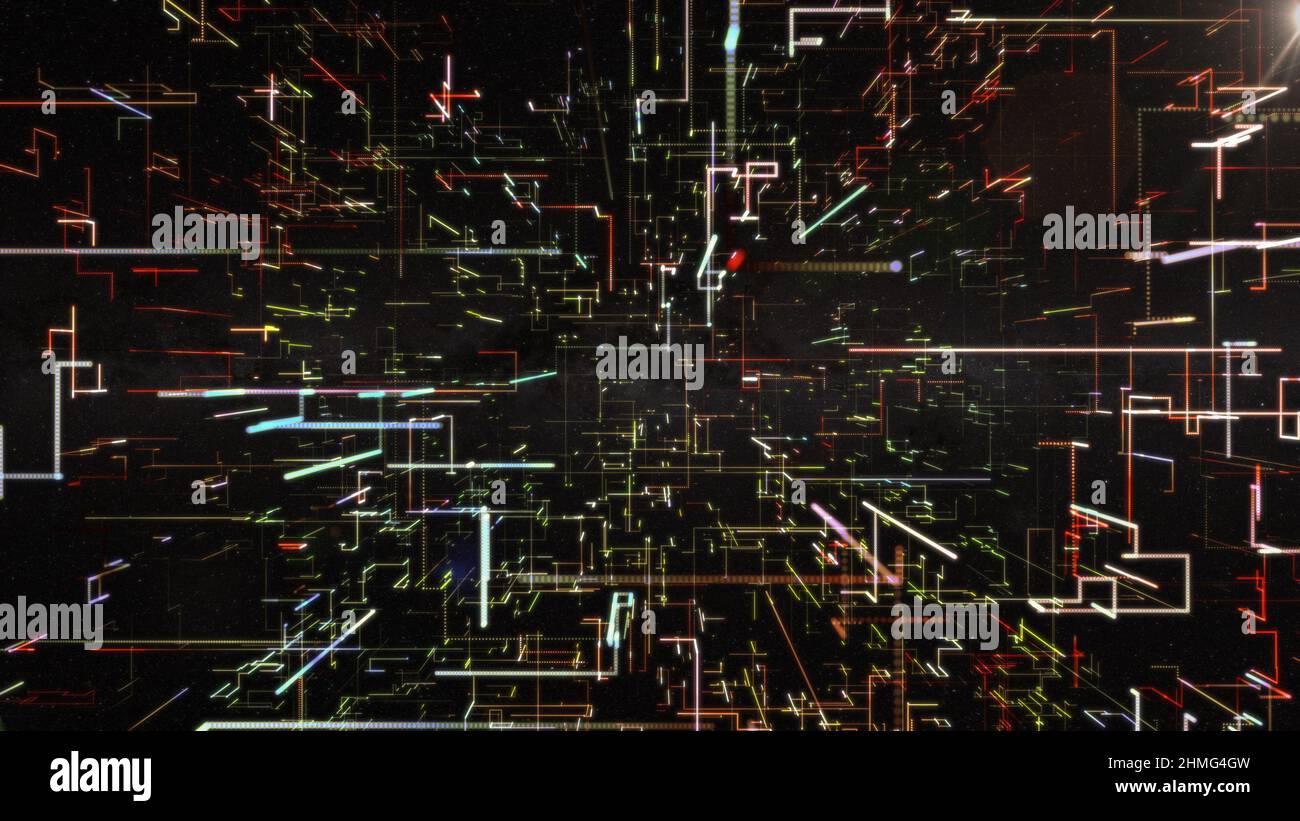 Abstract glowing structure of lines Stock Photo - Alamy