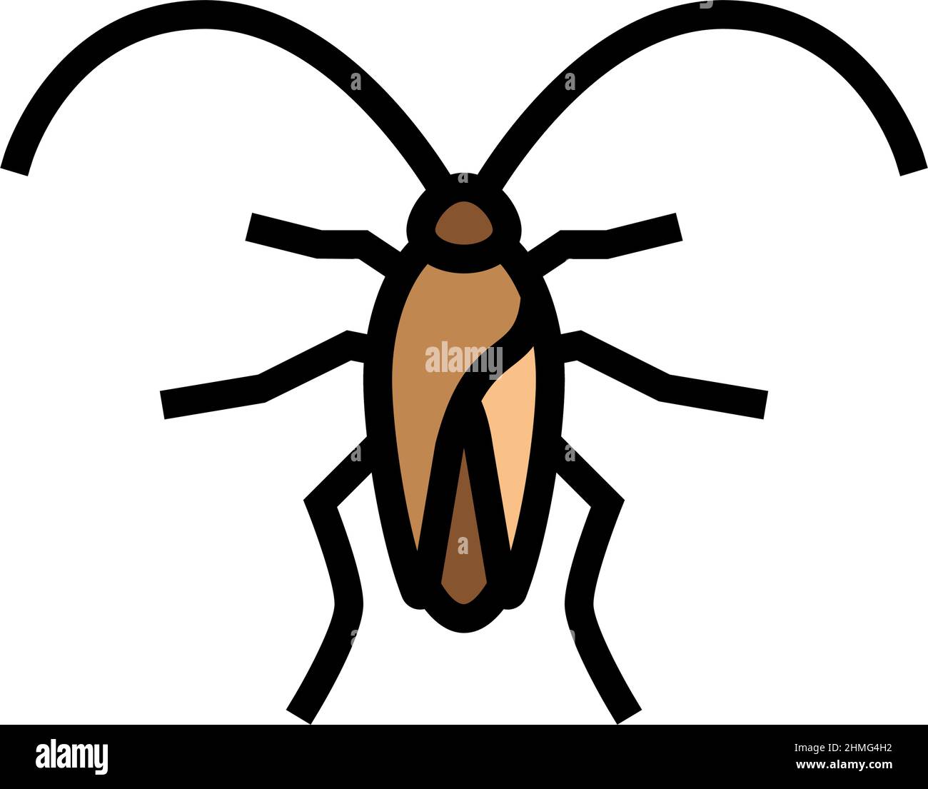 cockroach insect color icon vector illustration Stock Vector Image ...