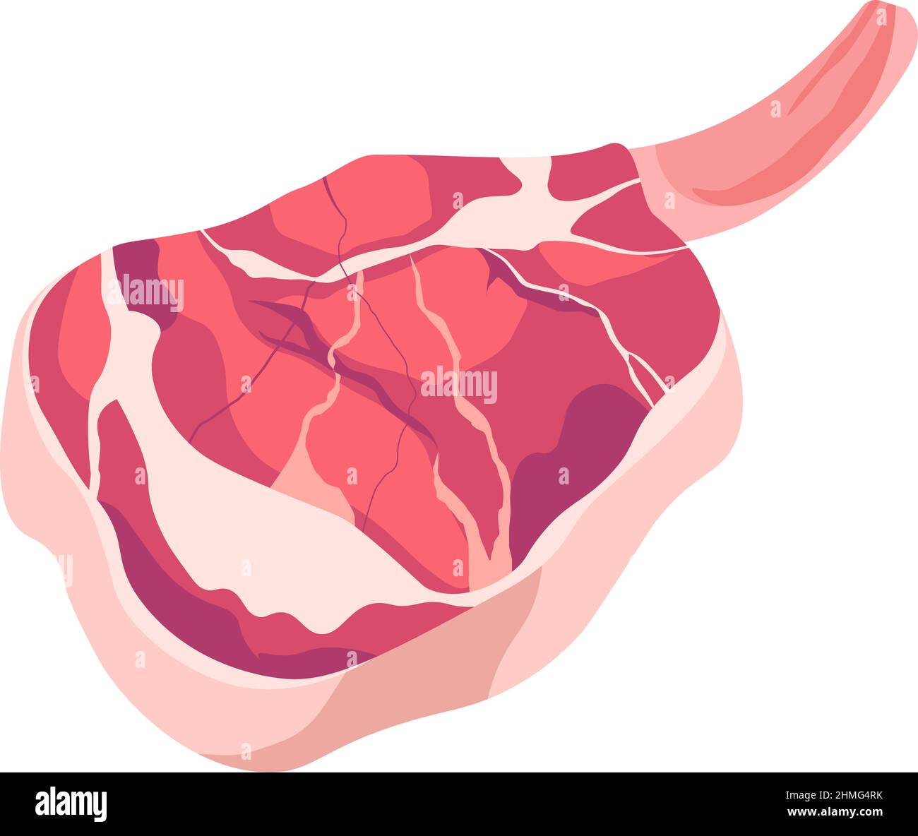 Ribeye pork chop, cut meat in butchery shop vector Stock Vector Image ...