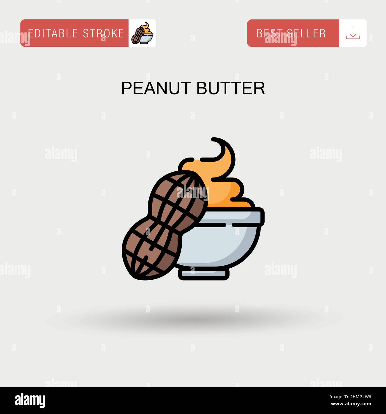 Peanut butter Simple vector icon Stock Vector Image & Art - Alamy