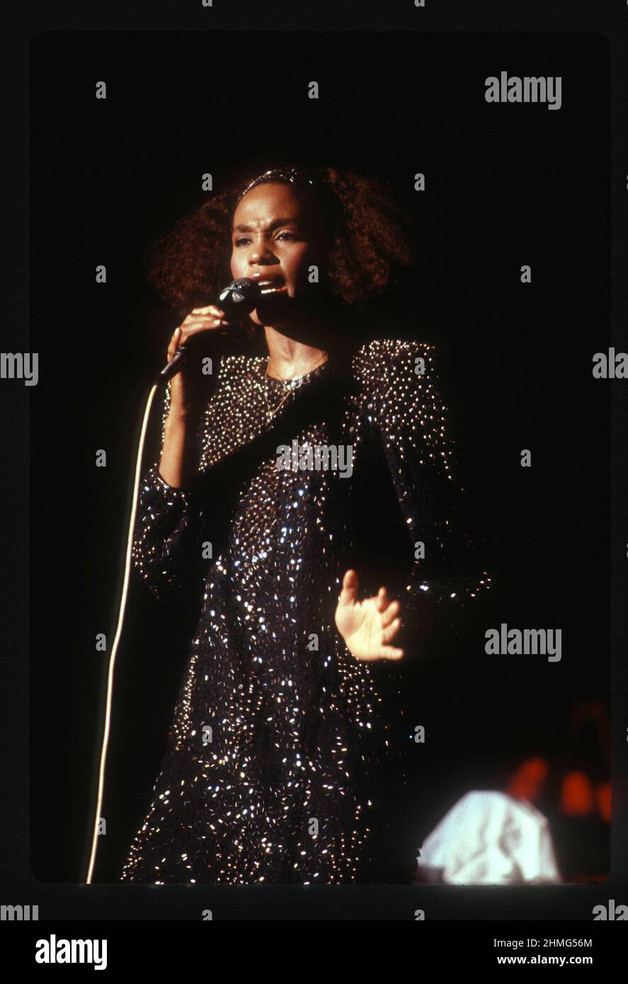 LOS ANGELES, CA - JUNE 19: Whitney Houston performing in concert circa ...