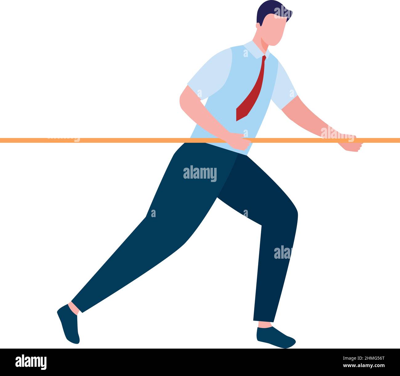 Office man leader pulling Stock Vector Images - Alamy
