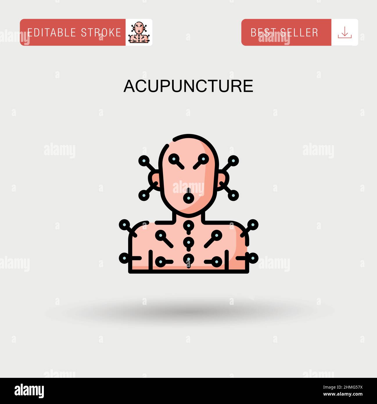 Acupuncture Simple vector icon Stock Vector Image & Art - Alamy