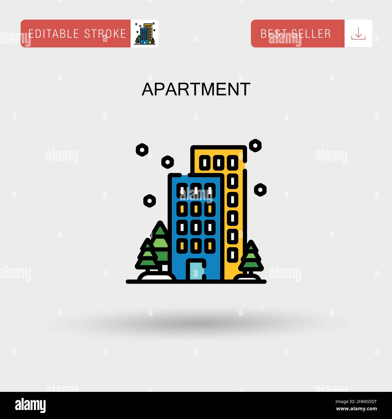 Modern white apartment block Stock Vector Images - Alamy