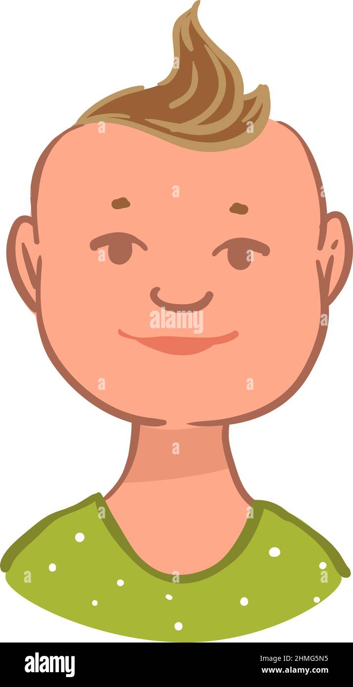 Baby portrait, infant avatar or photograph vector Stock Vector Image ...