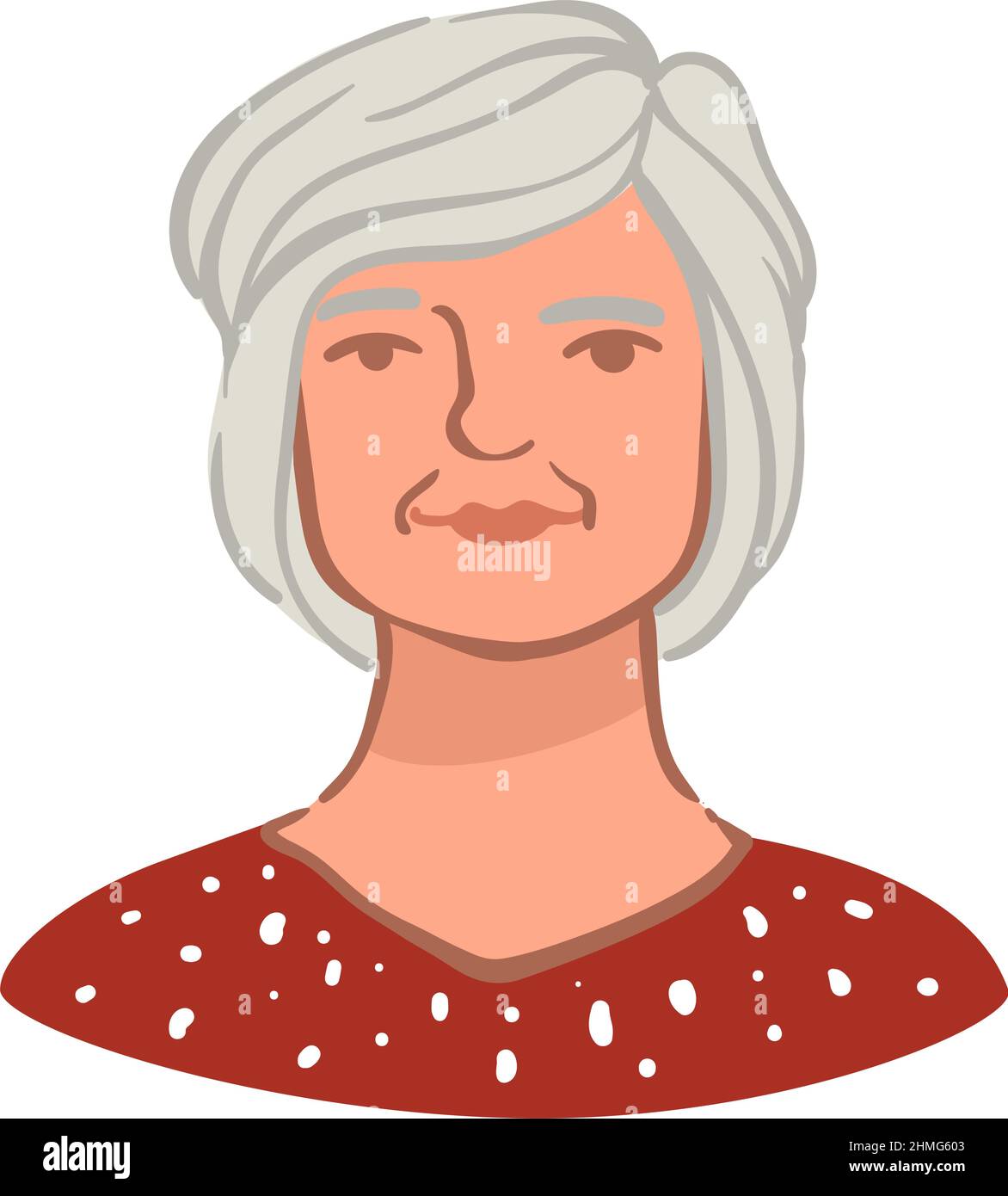 Face expression grandmother cheerful Stock Vector Images - Alamy