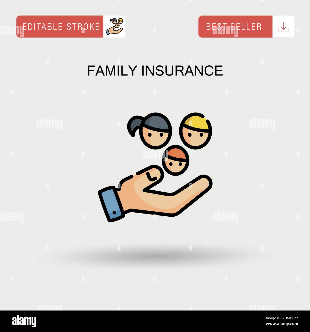 Happy father children family icon hi-res stock photography and images ...