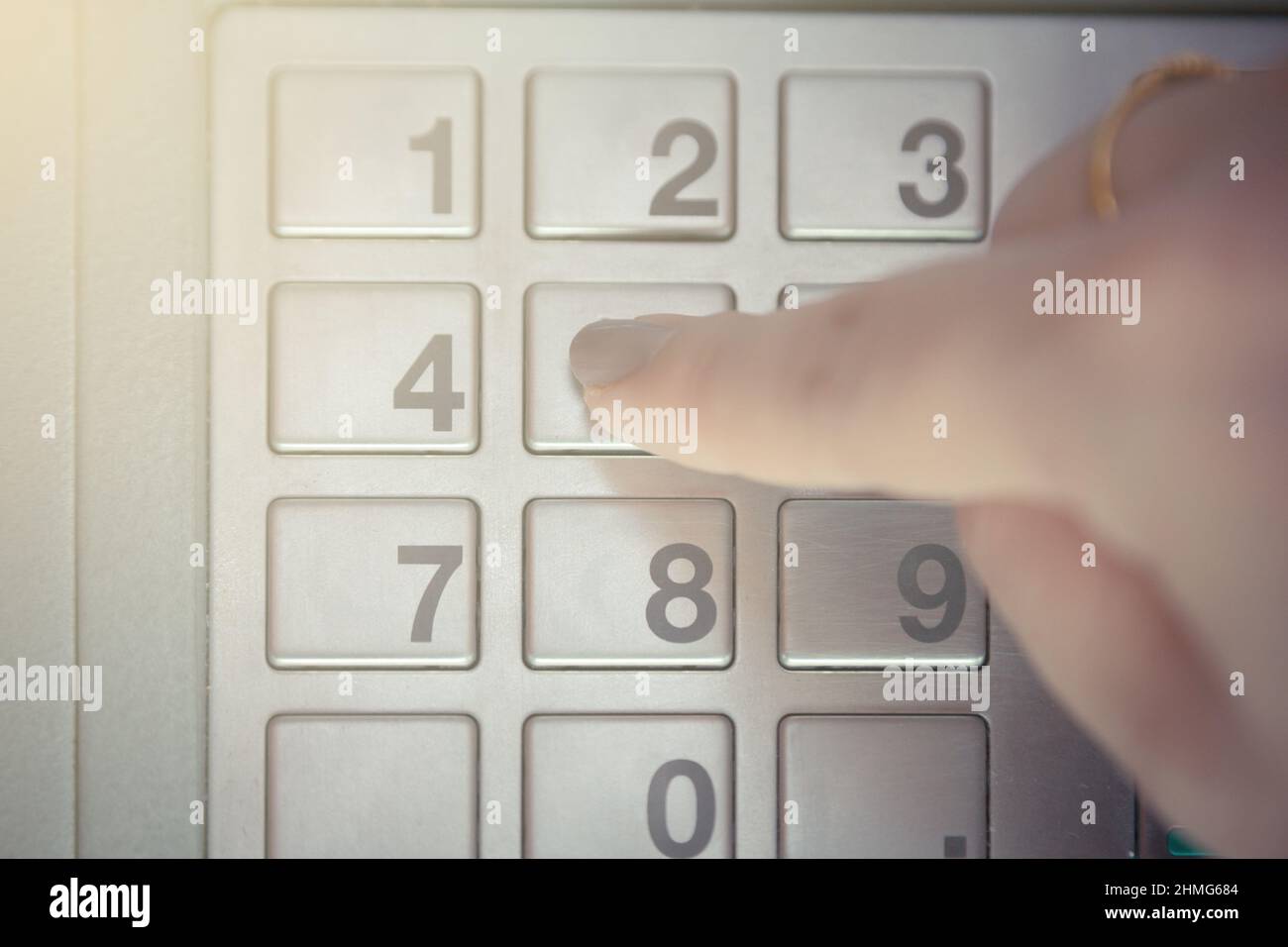 Press ATM EPP password keyboard background Stock Photo - Alamy