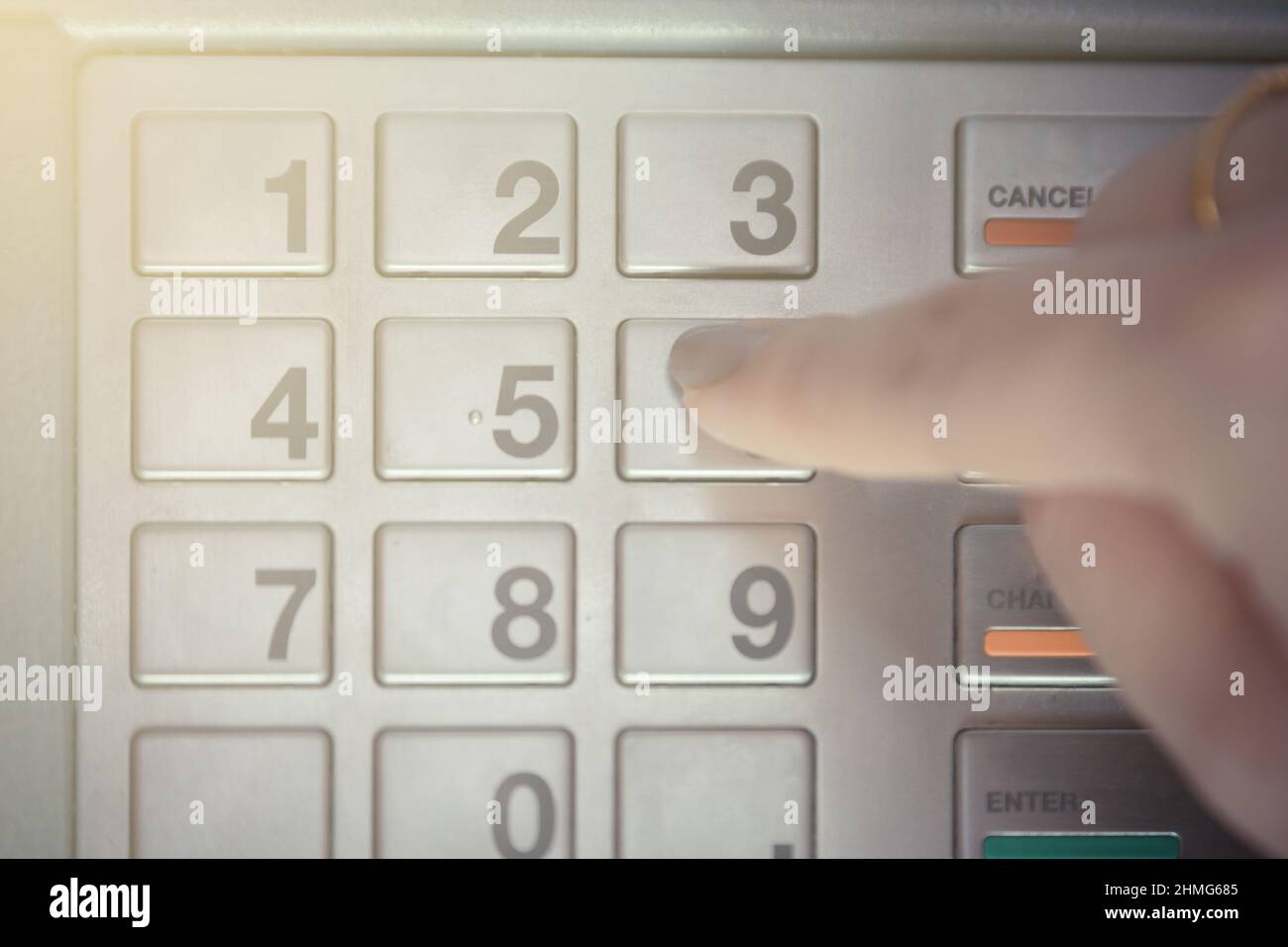 Press ATM EPP password keyboard background Stock Photo - Alamy