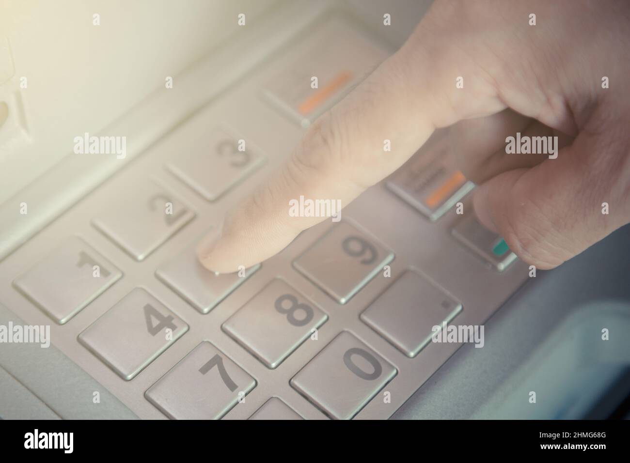 Press ATM EPP password keyboard background Stock Photo - Alamy