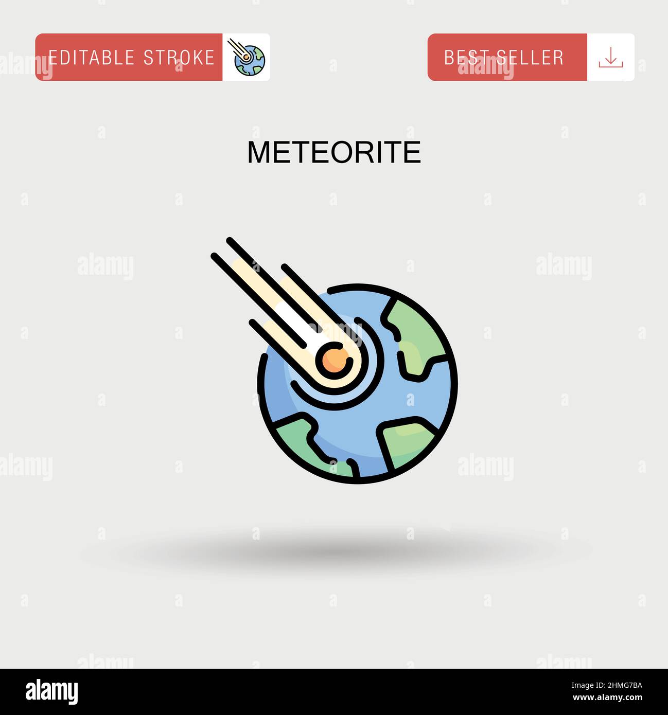 Meteorite icon Stock Vector Images - Alamy