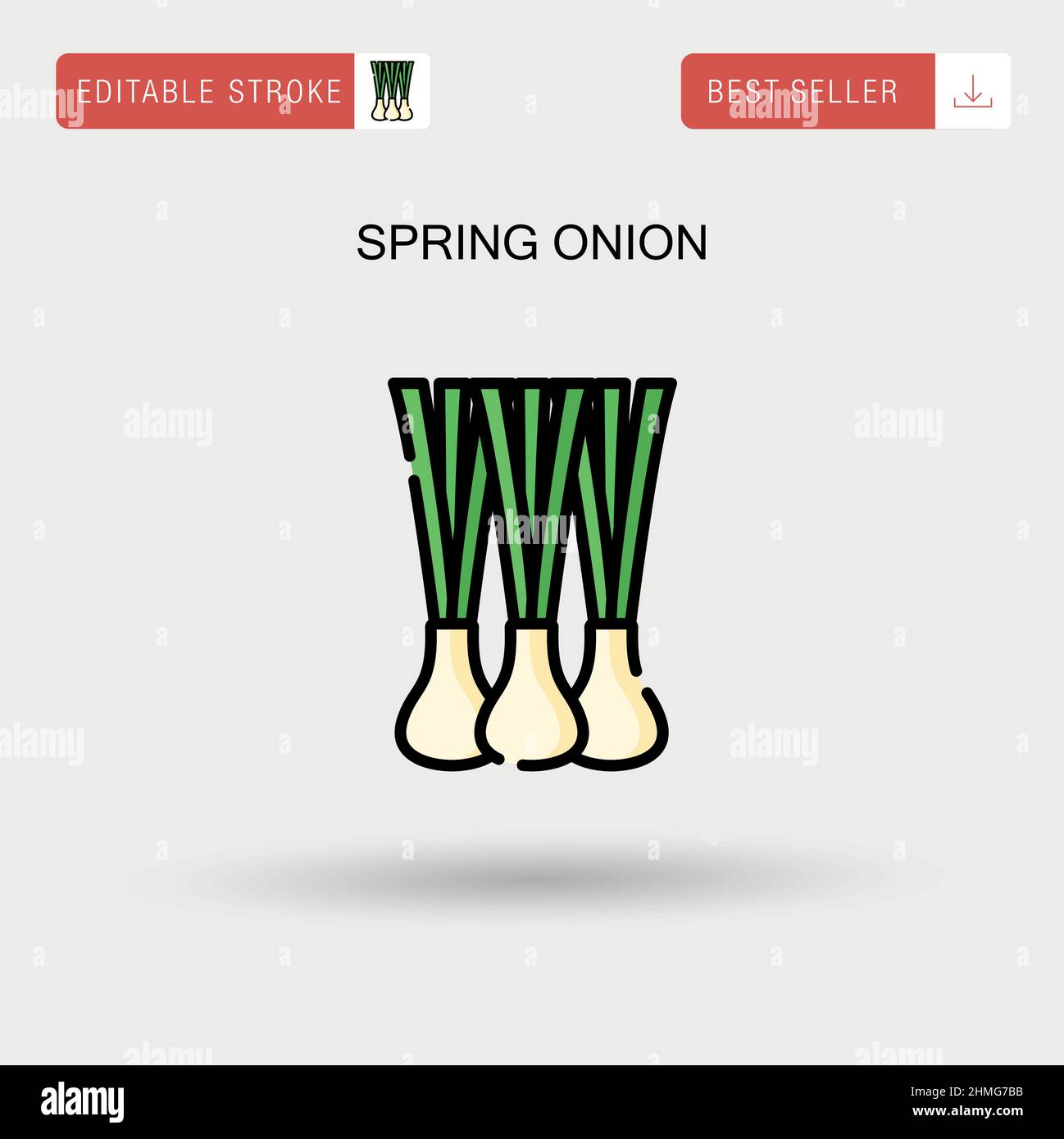 Spring onion Simple vector icon Stock Vector Image & Art - Alamy