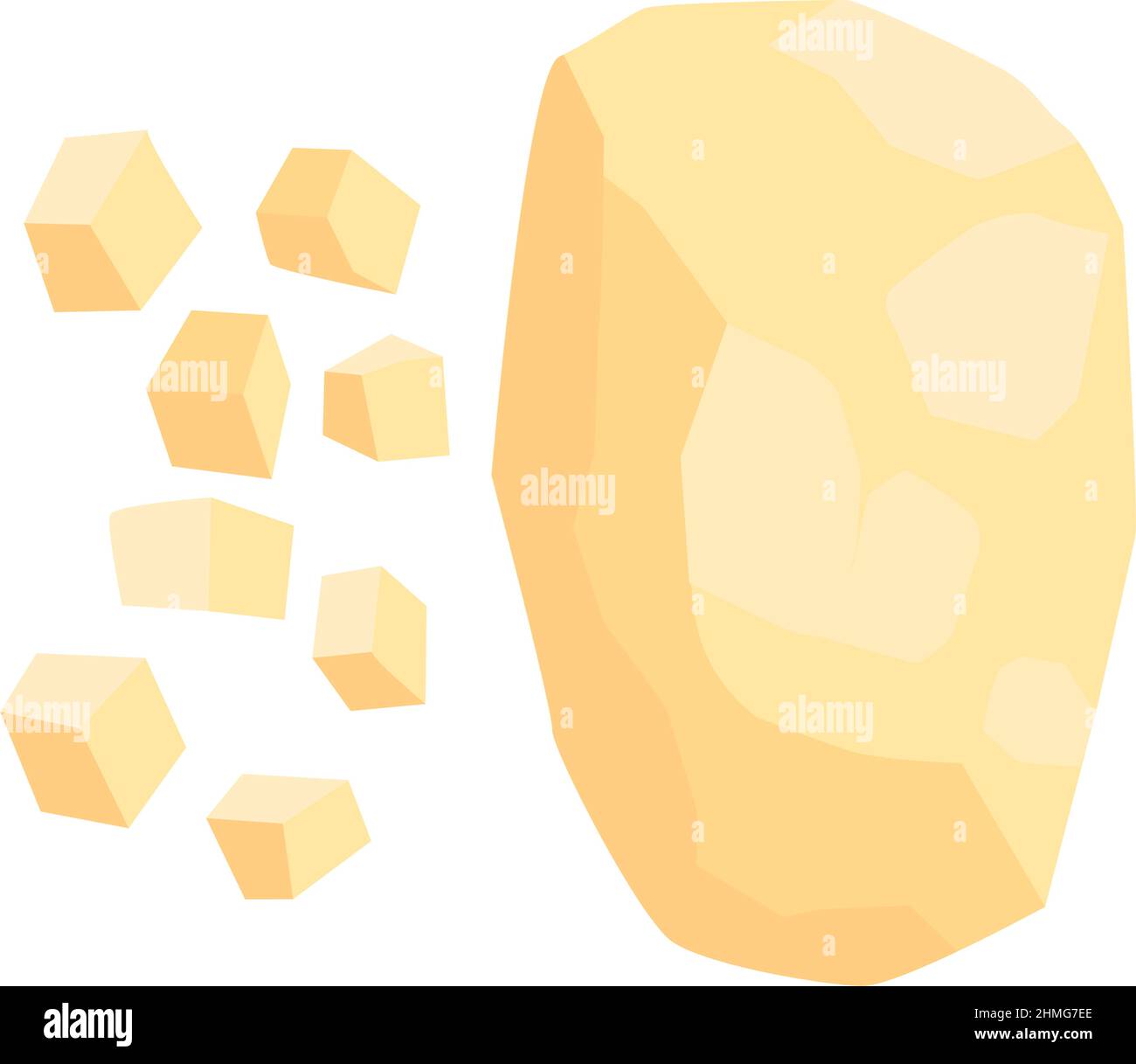 Whole potato with chopped pieces food vector Stock Vector Image & Art ...