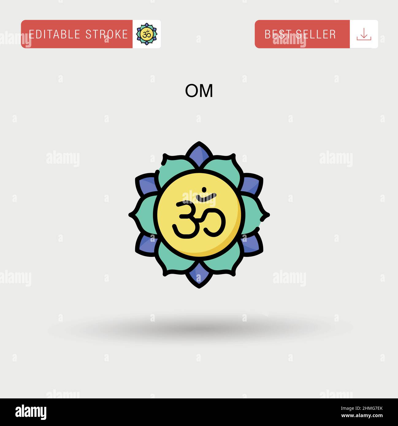 Vector hindu om symbol design hi-res stock photography and images - Alamy