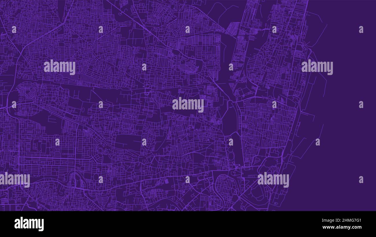 Chennai map city poster province, purple horizontal background vector ...