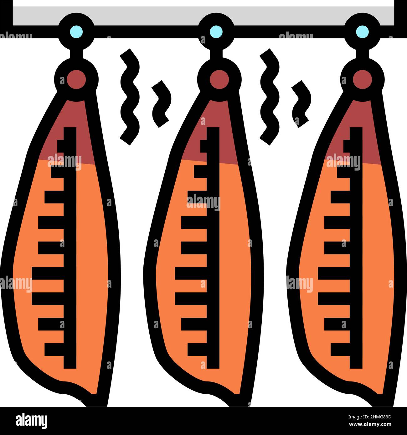 smoked salmon color icon vector illustration Stock Vector Image & Art ...