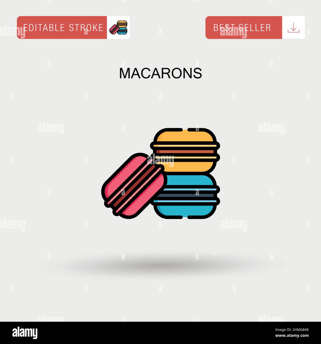 French macaroons macarons Stock Vector Images - Alamy
