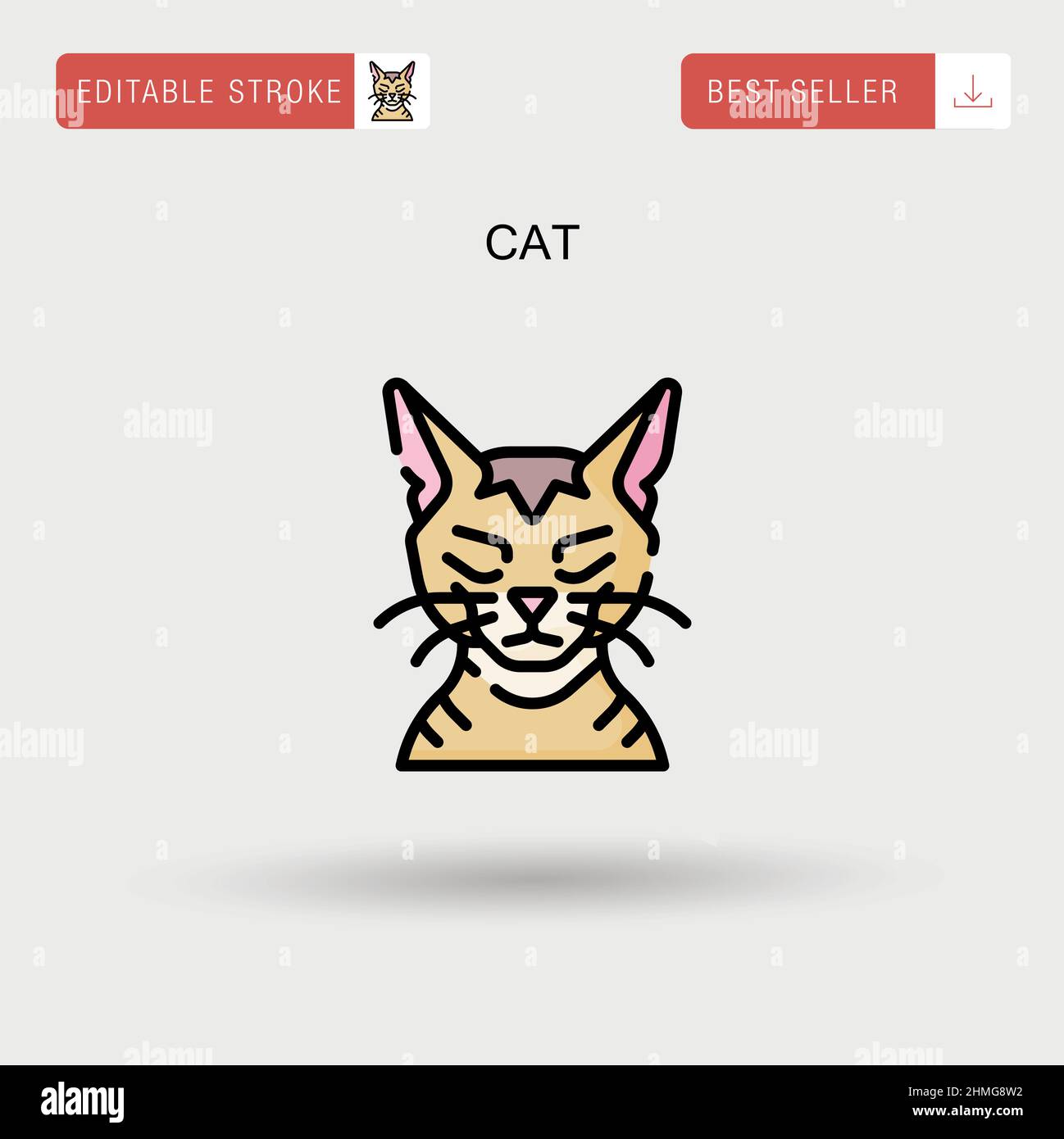 Cat Simple vector icon Stock Vector Image & Art - Alamy