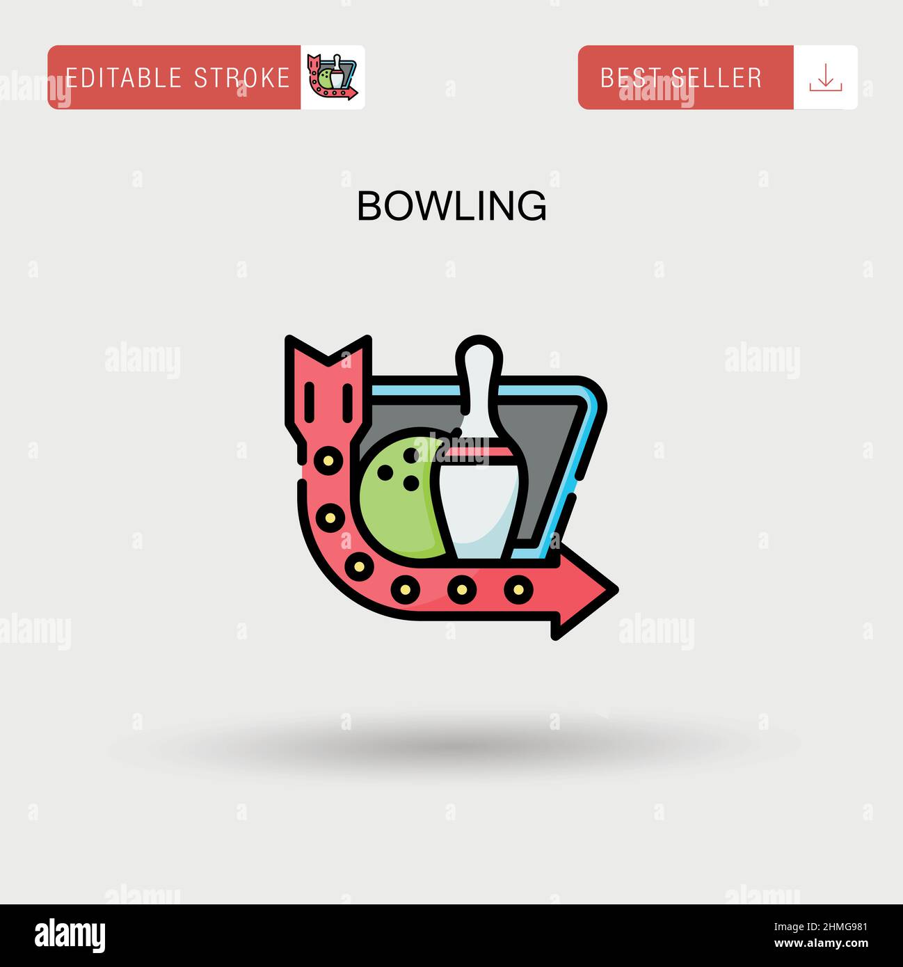 Bowling Simple vector icon Stock Vector Image & Art - Alamy