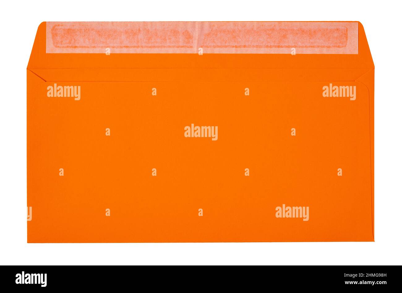 Orange envelope on a white background Stock Photo - Alamy