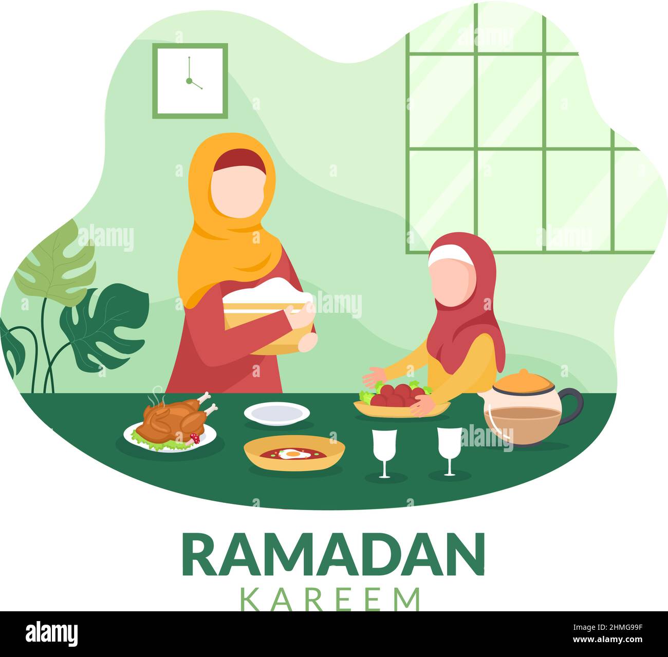 Festival of breaking of the fast Stock Vector Images - Alamy