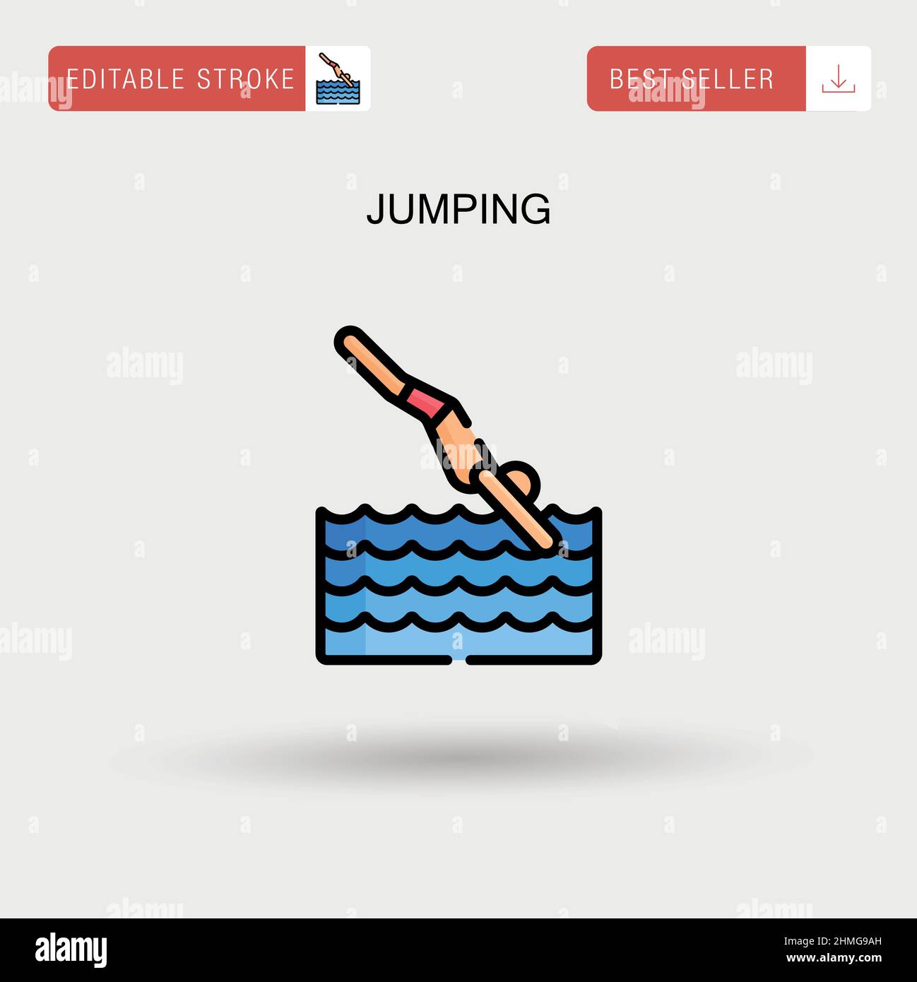 Person jumping icon hi-res stock photography and images - Alamy