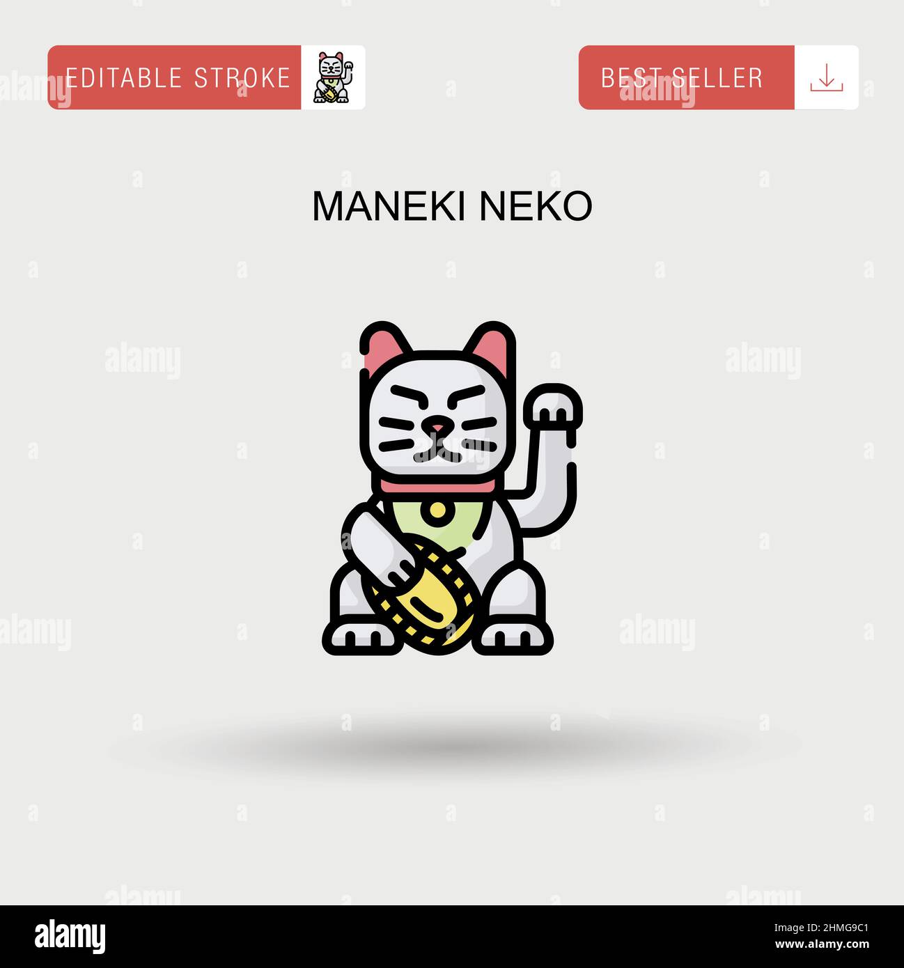 Maneki neko Simple vector icon Stock Vector Image & Art - Alamy