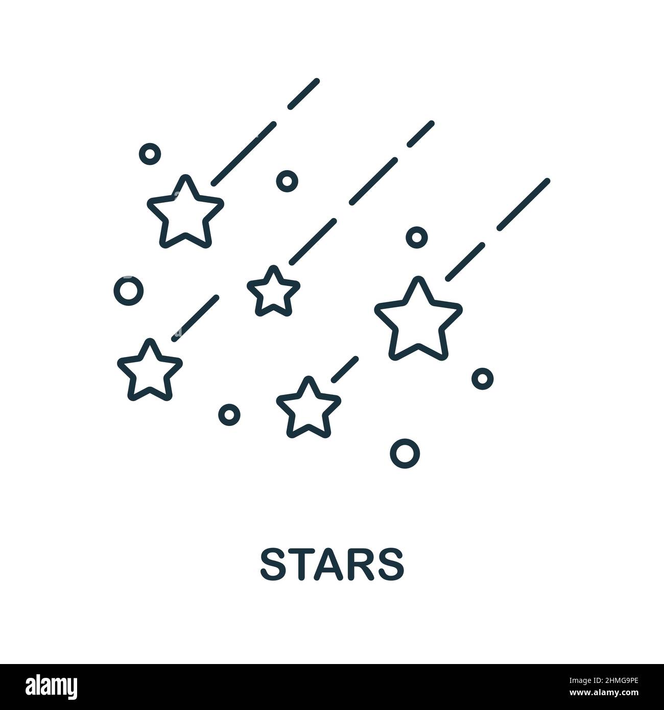 Stars icon. Line element from space collection. Linear Stars icon sign ...
