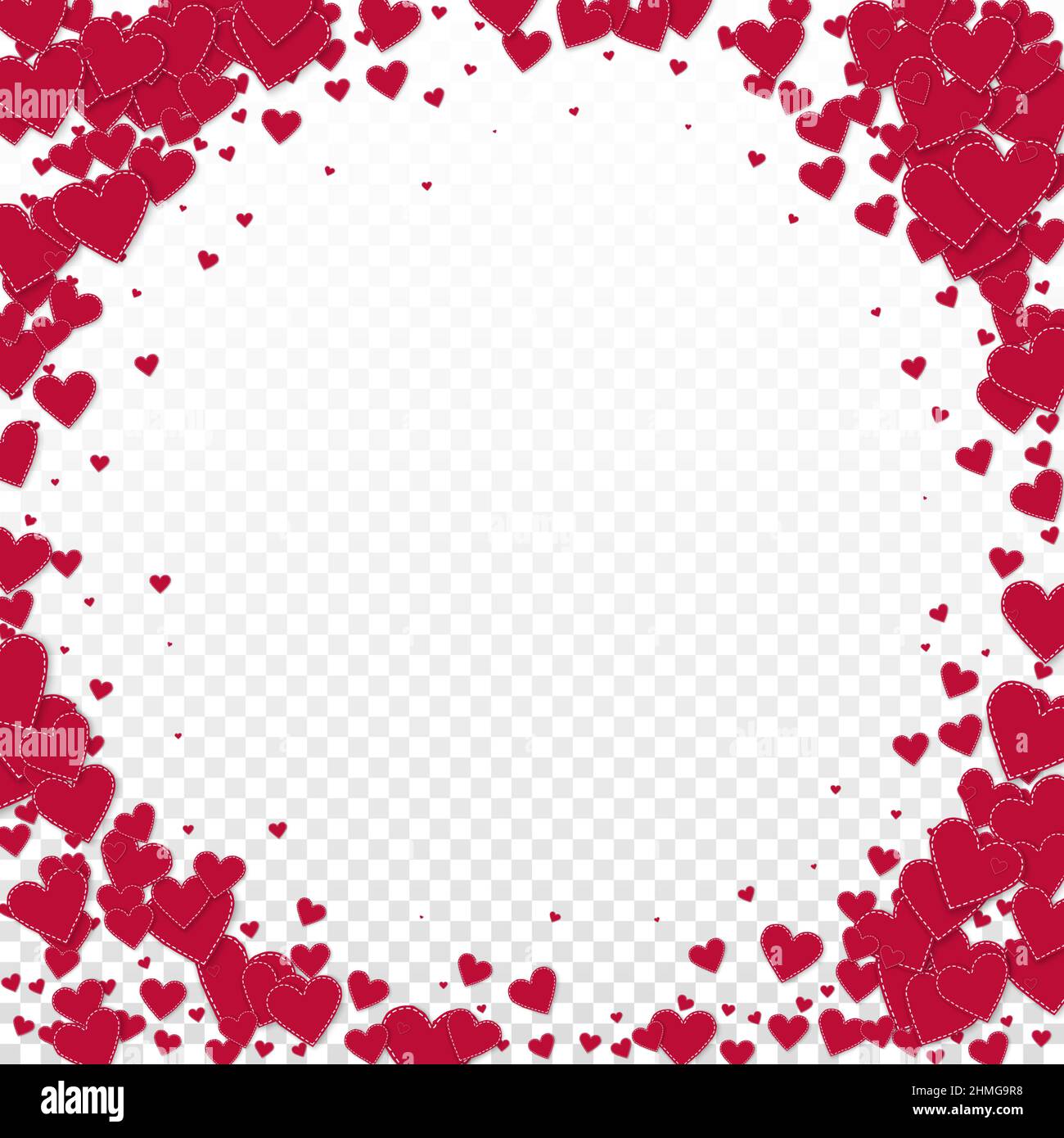 Red paper hearts spread Stock Vector Images - Alamy