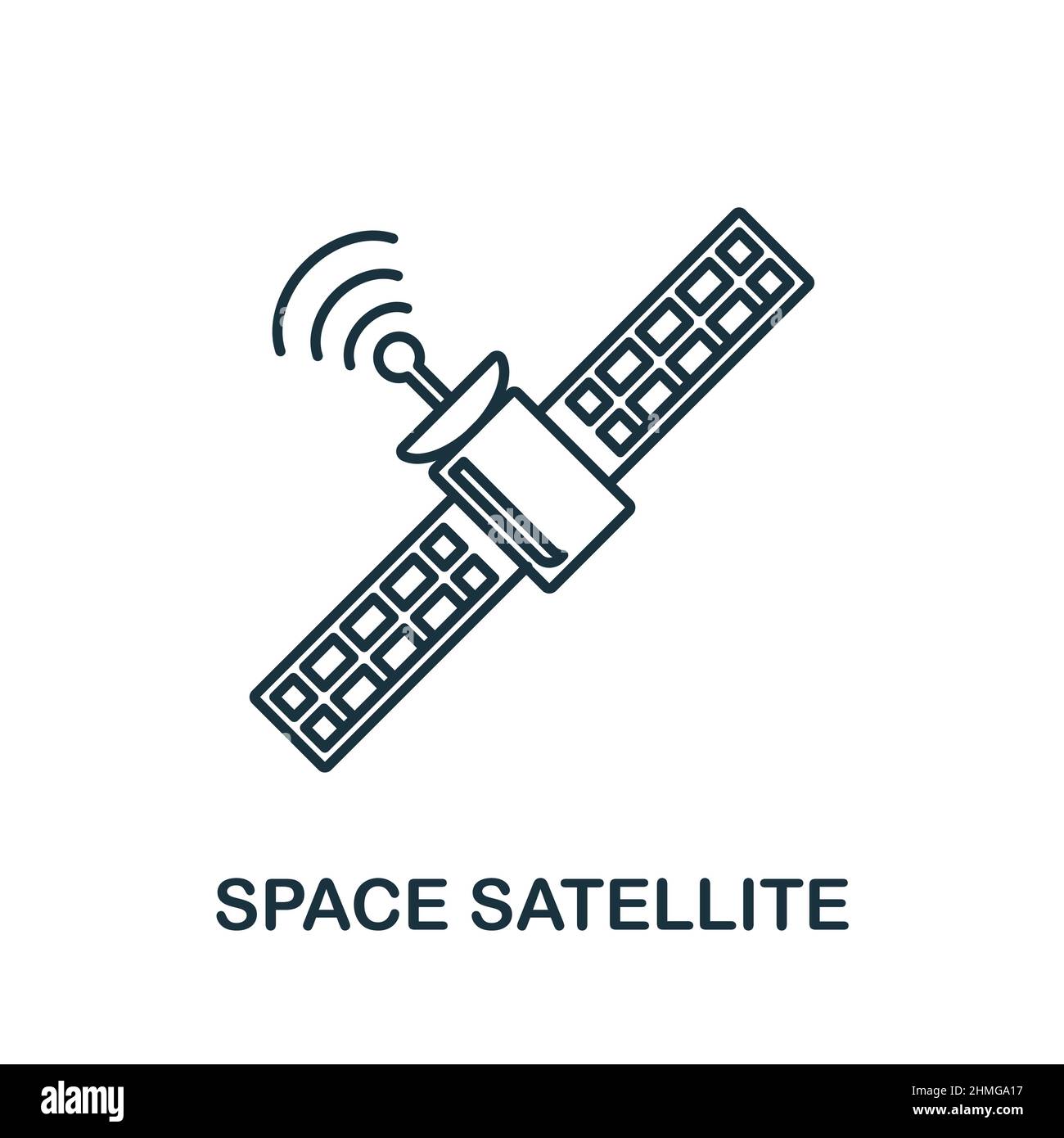 Space Satellite icon. Line element from space collection. Linear Space ...