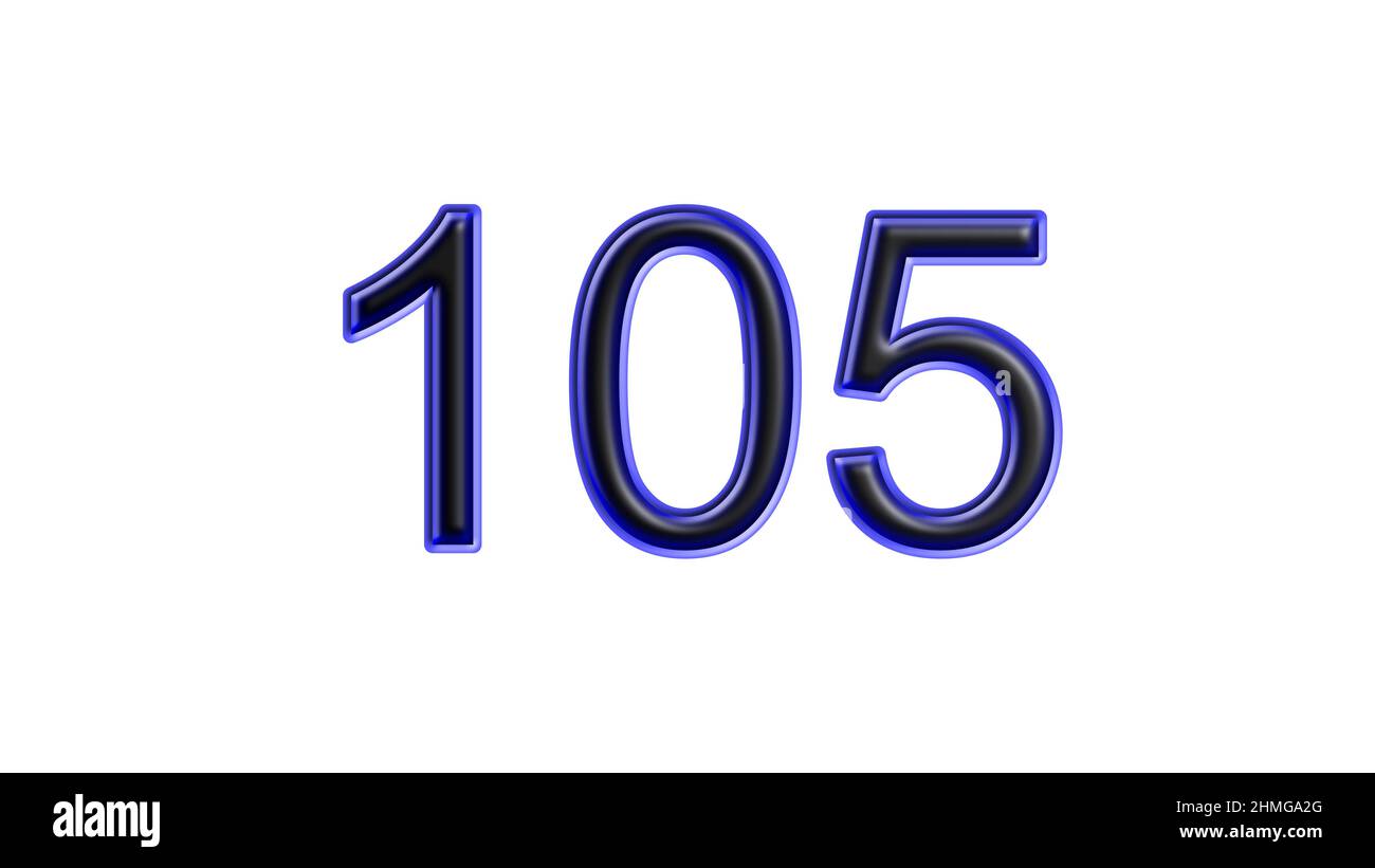 3d number 105 Cut Out Stock Images & Pictures - Alamy
