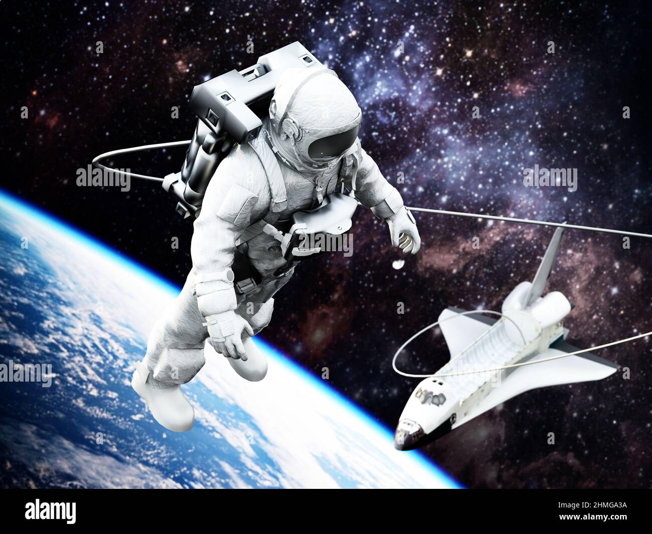 Astronauts Space Walk Shuttle
