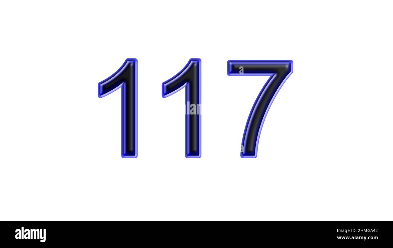 3d number 117 hi-res stock photography and images - Alamy