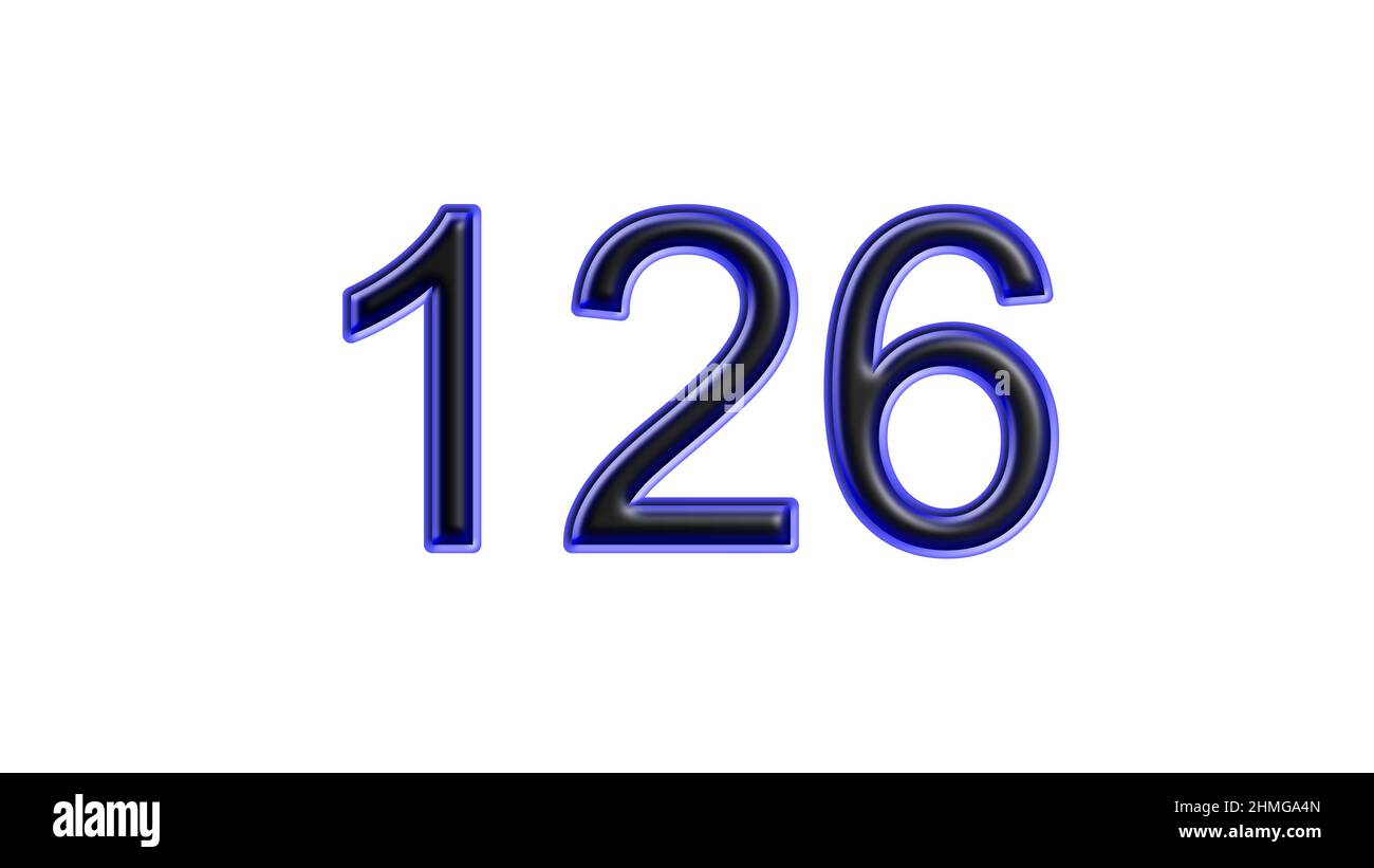 3d number 126 hi-res stock photography and images - Alamy