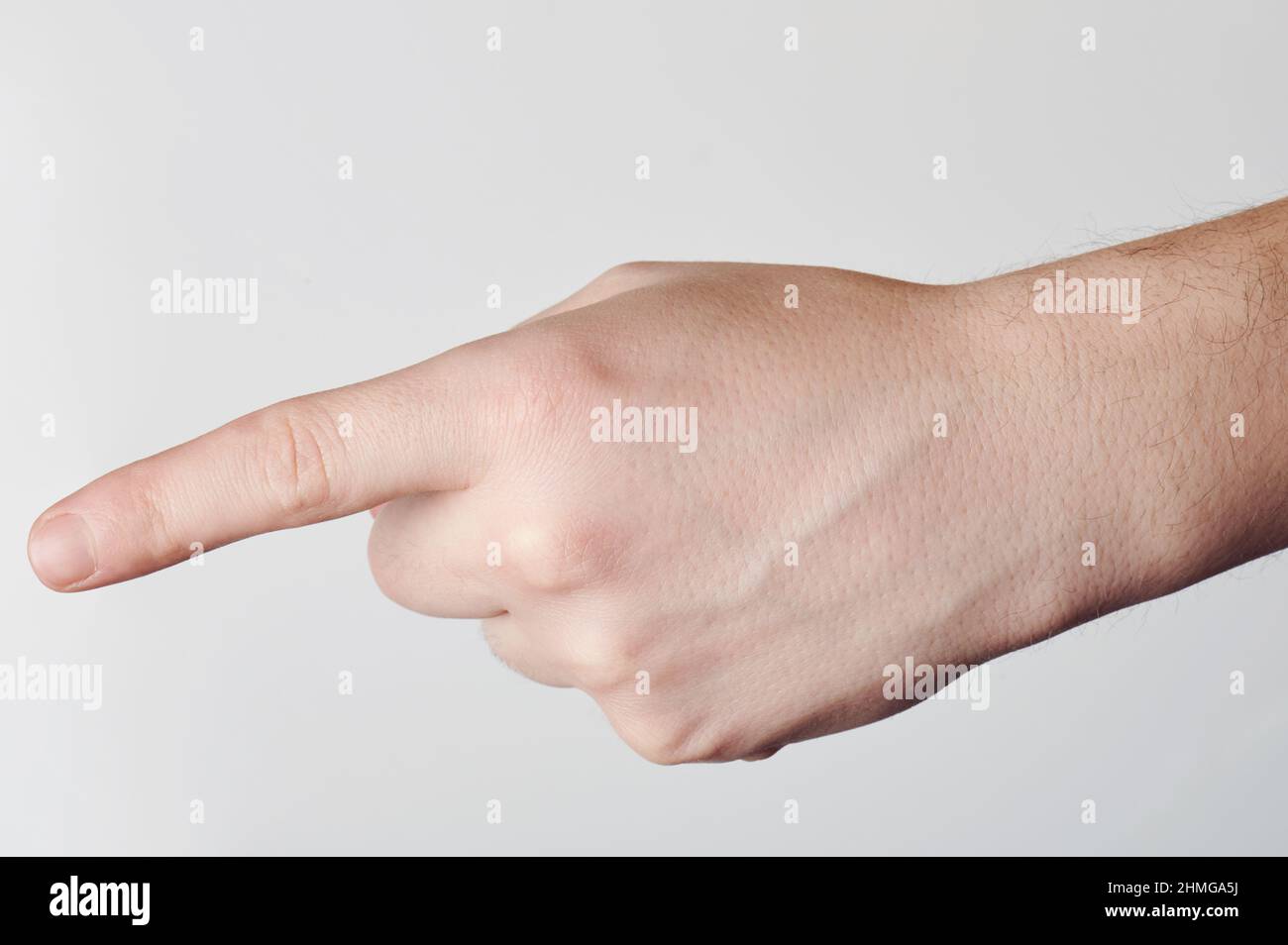 One finger touch above view isolated on studio background Stock Photo ...