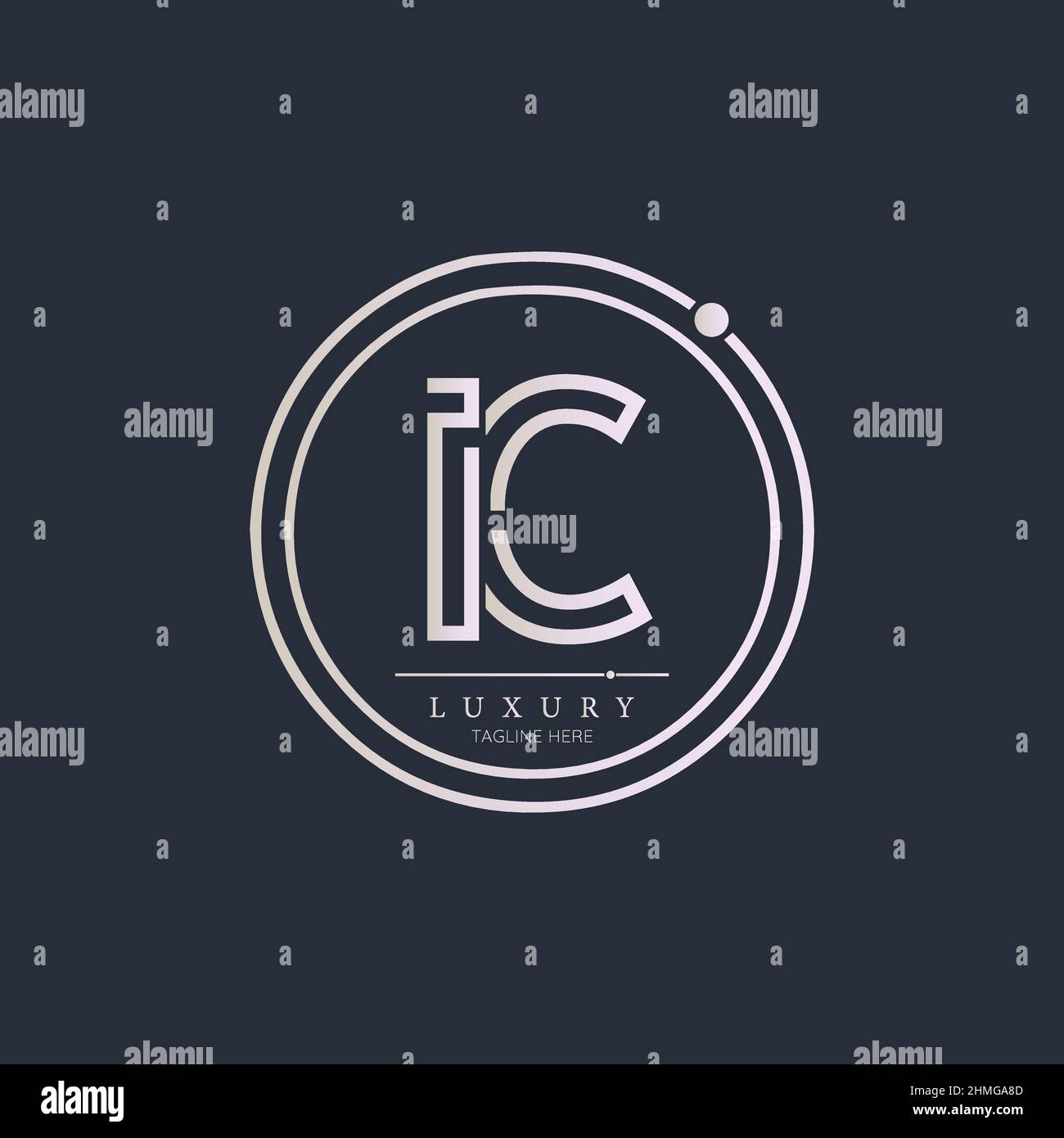 IC alphabet abstract initial letter logo minimal design vector template ...