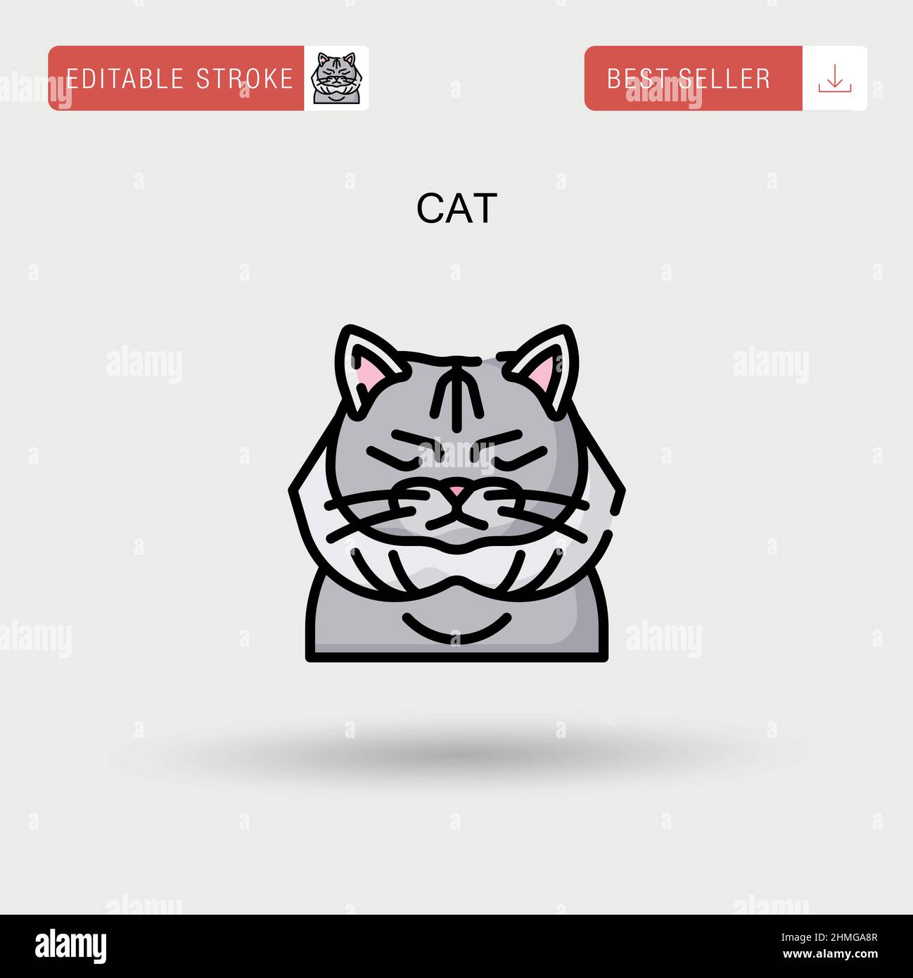Cat Simple vector icon Stock Vector Image & Art - Alamy