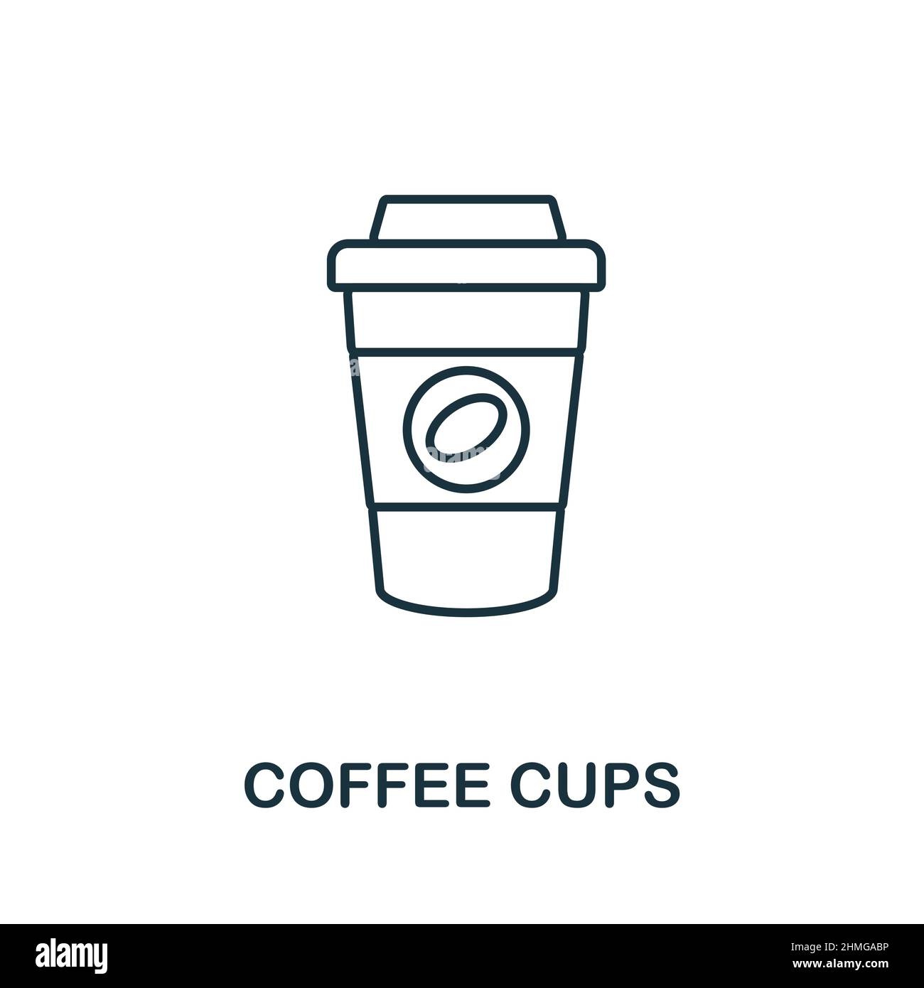 Coffee Cups icon. Line element from take away collection. Linear Coffee ...