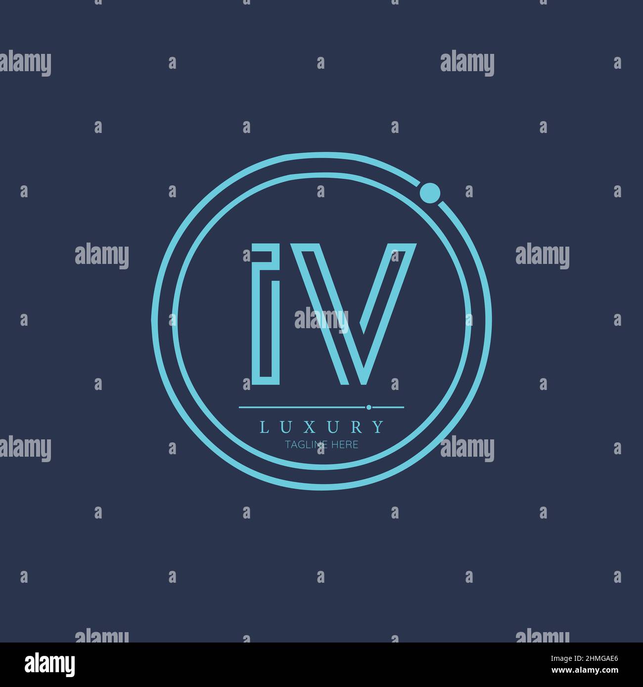 IV alphabet abstract initial letter logo minimal design vector template ...