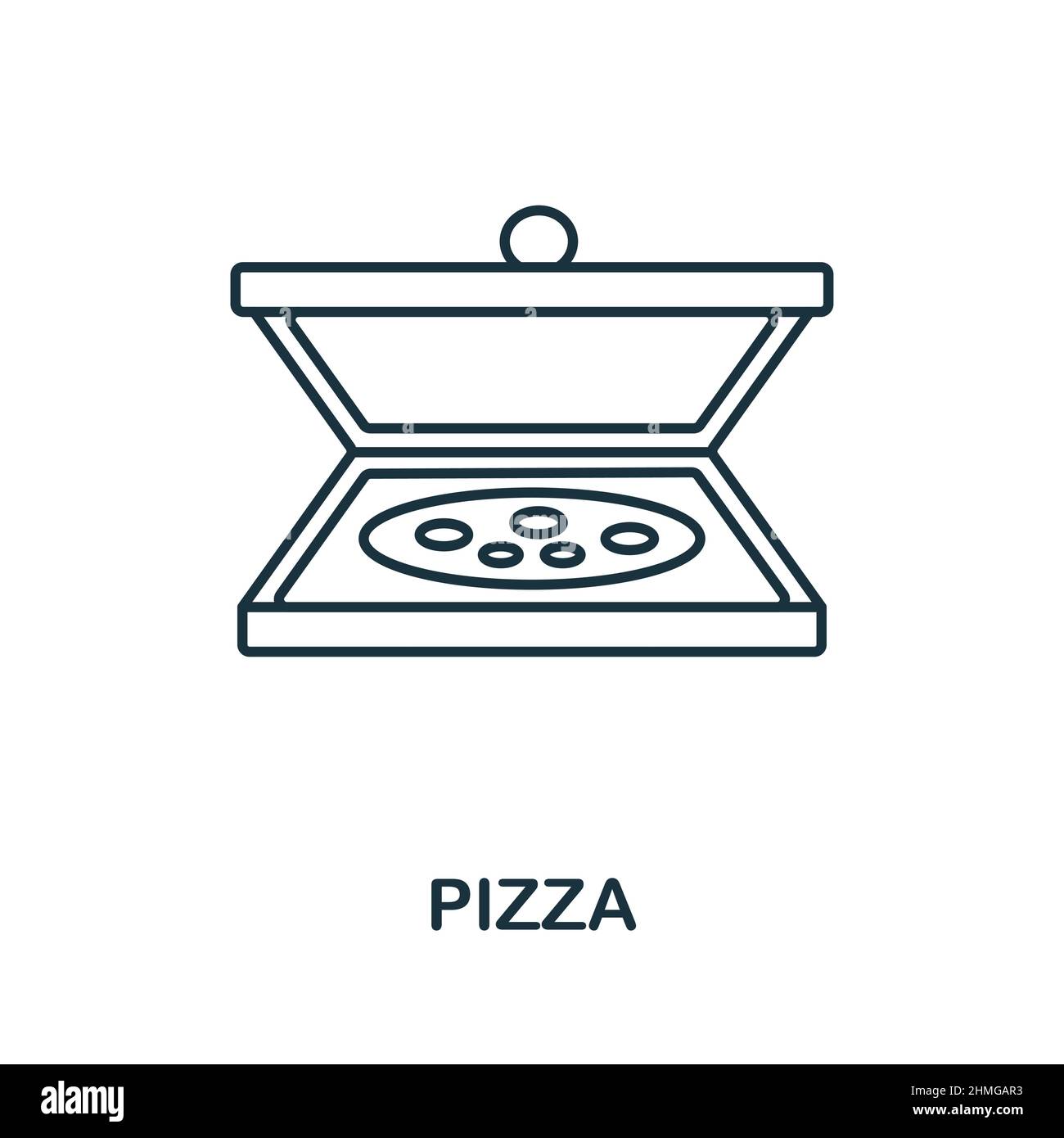 Pizza icon. Line element from take away collection. Linear Pizza icon ...