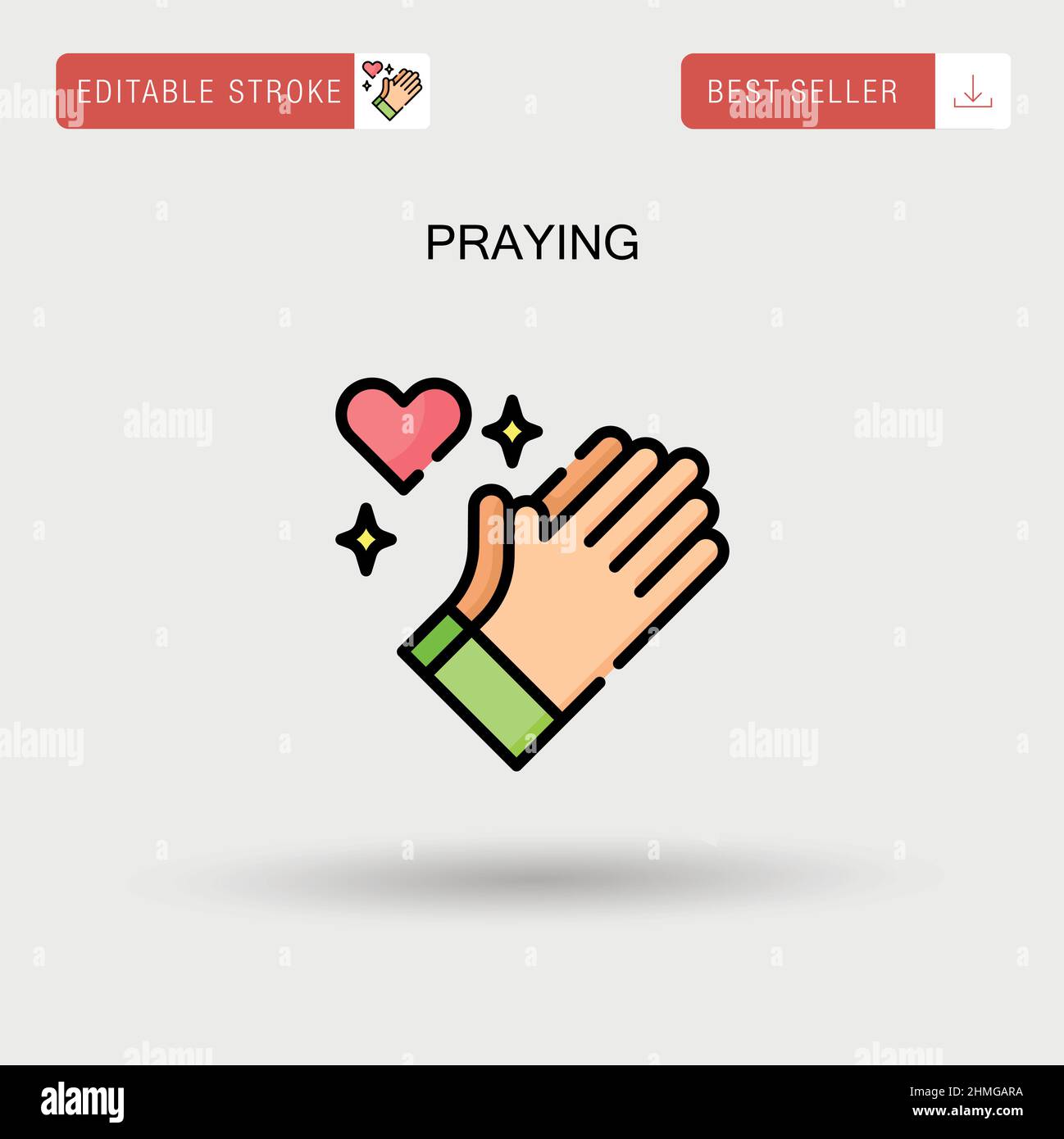 Praying Simple vector icon Stock Vector Image & Art - Alamy
