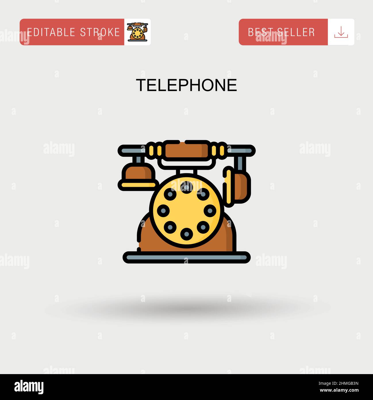 Telephone Simple vector icon Stock Vector Image & Art - Alamy