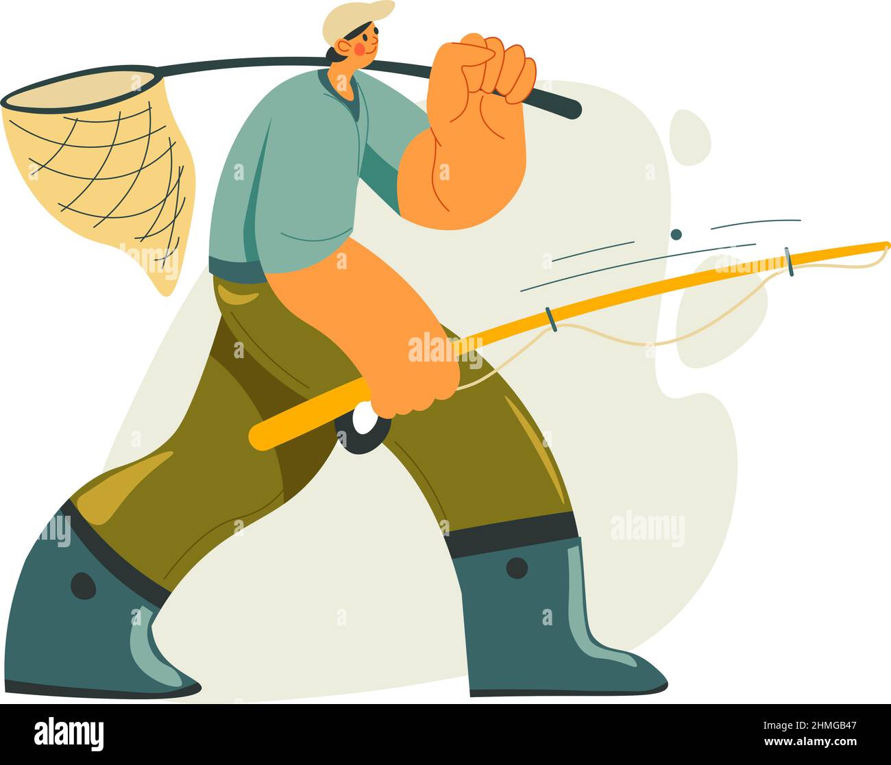 Professional commercial fisherman Stock Vector Images - Alamy