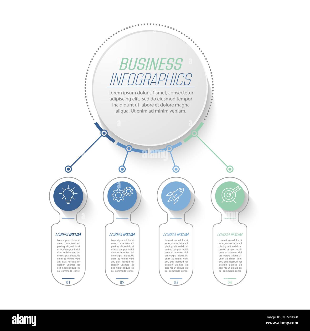 Infographics. Visualization of business data, projects, trainings ...