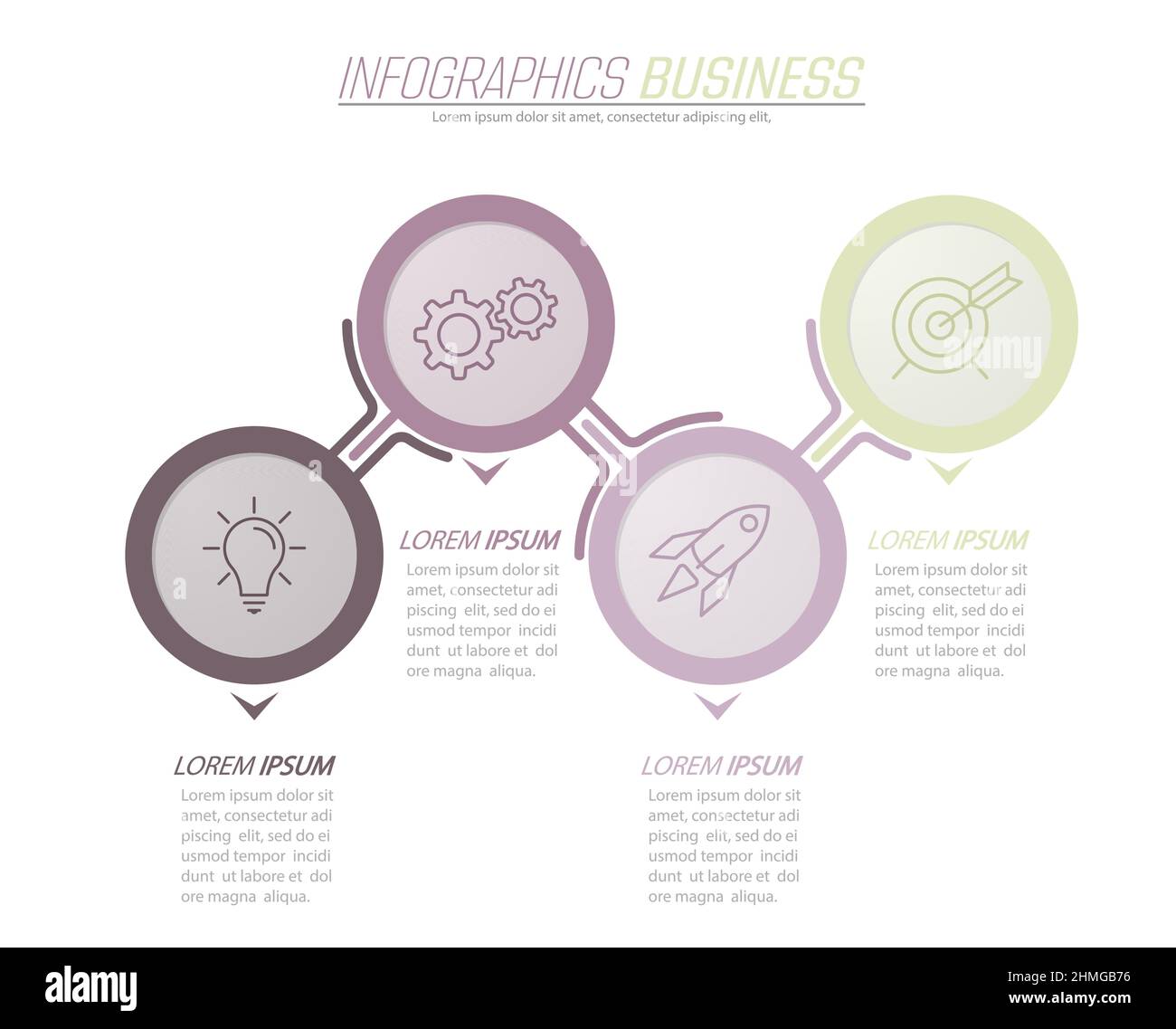 Infographics. Visualization of business data, projects, trainings ...