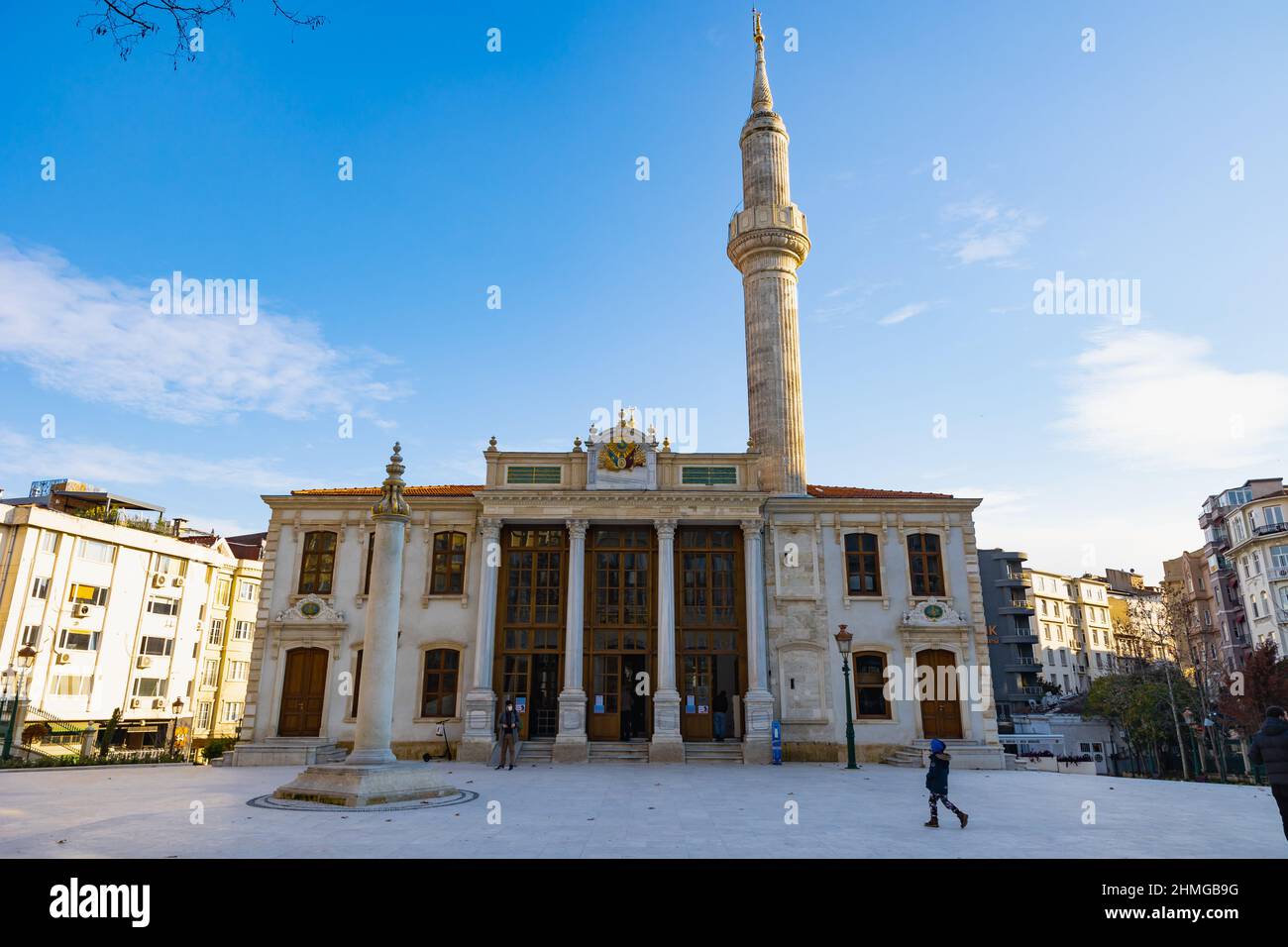 Tesvikiye Mosque. Famous mosque in Nisantasi Sisli Istanbul. Ramadan or ...