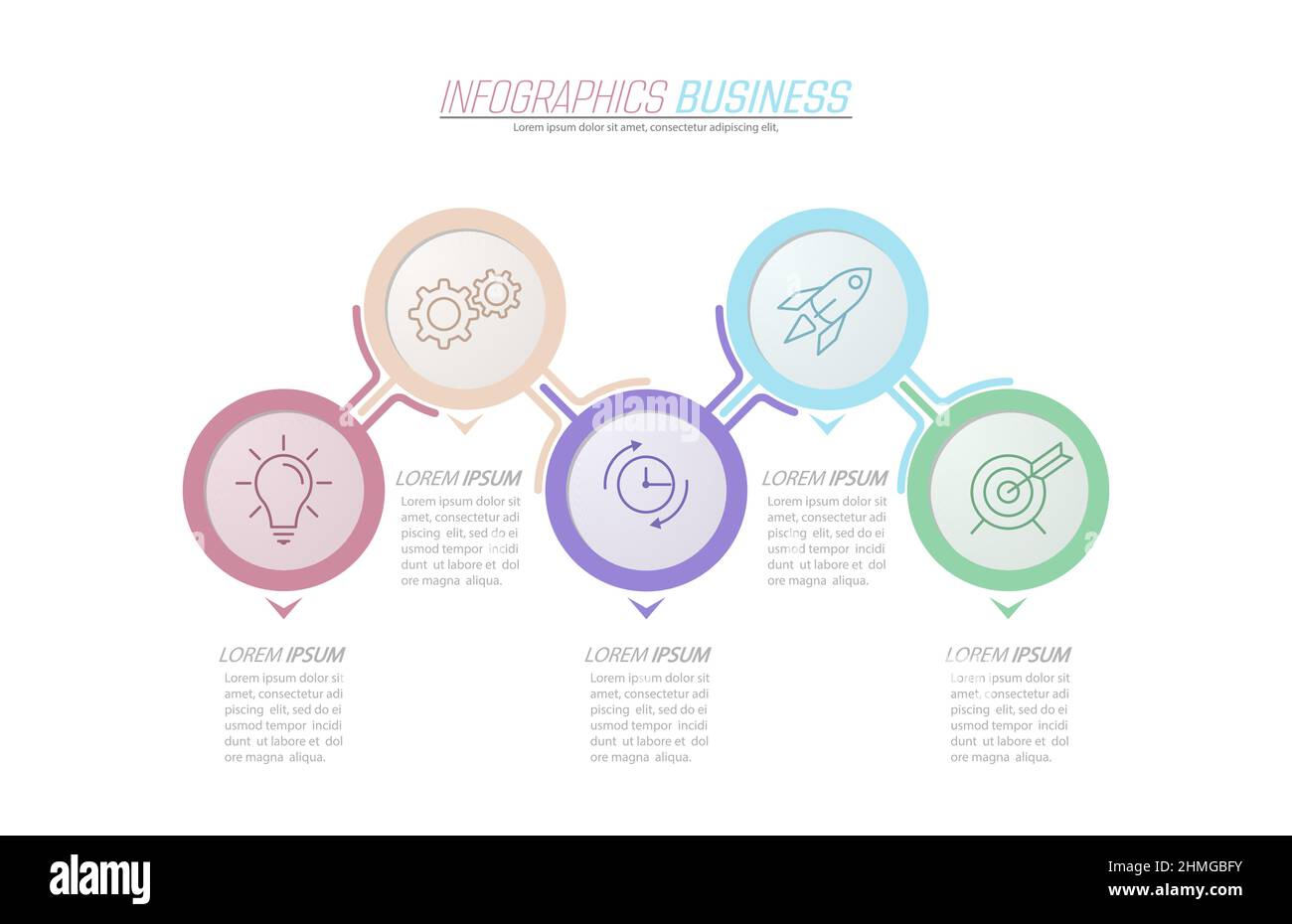 Infographics. Visualization of business data, projects, trainings ...