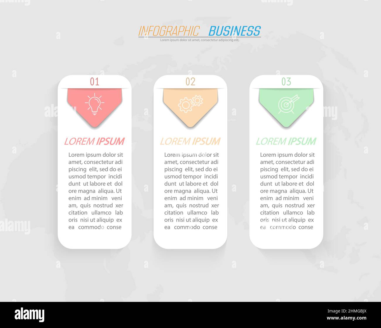 Infographics. 3 stages of development, marketing, workflow or plan ...